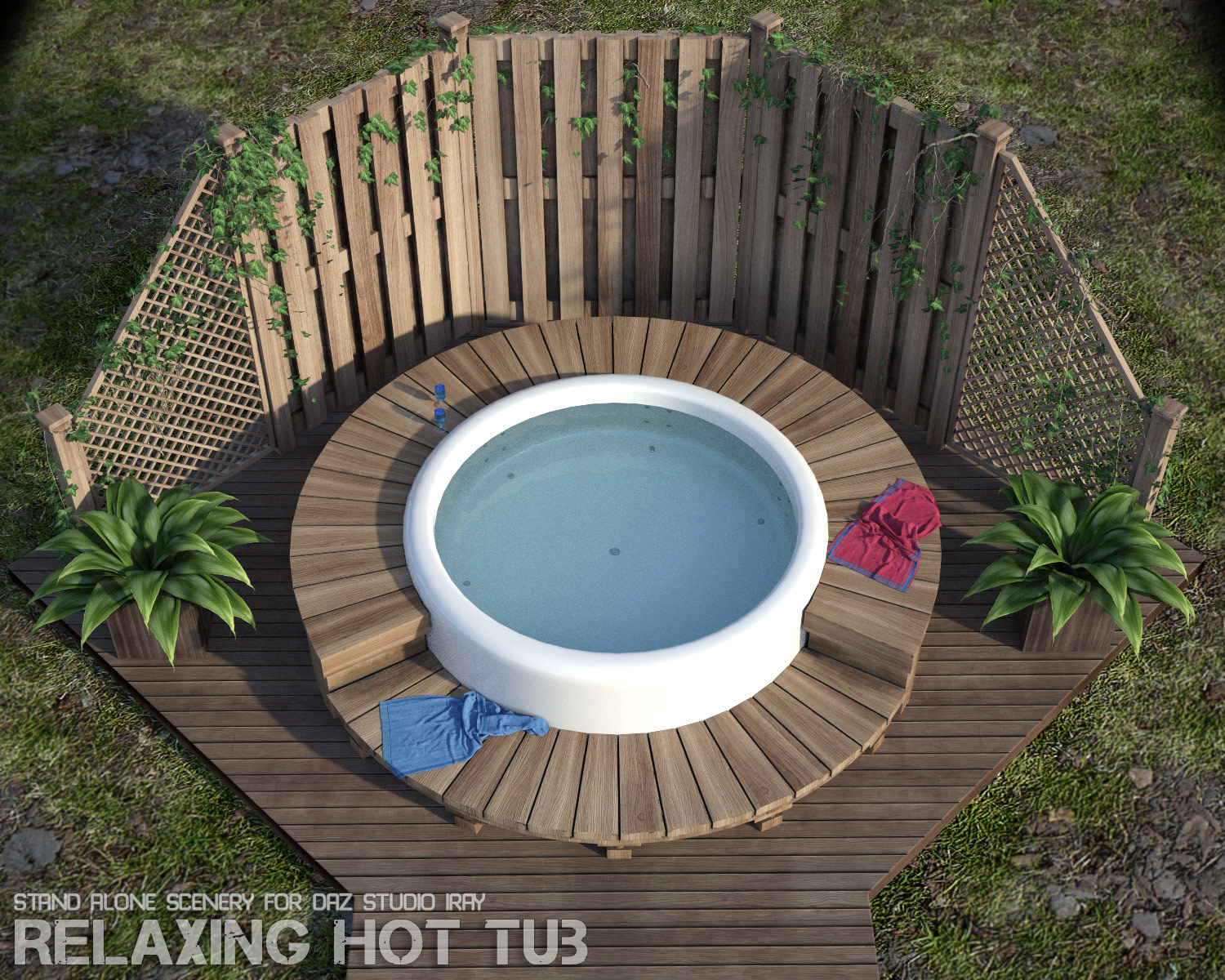 Relaxing Hot Tub Daz Studio | Daz 3D