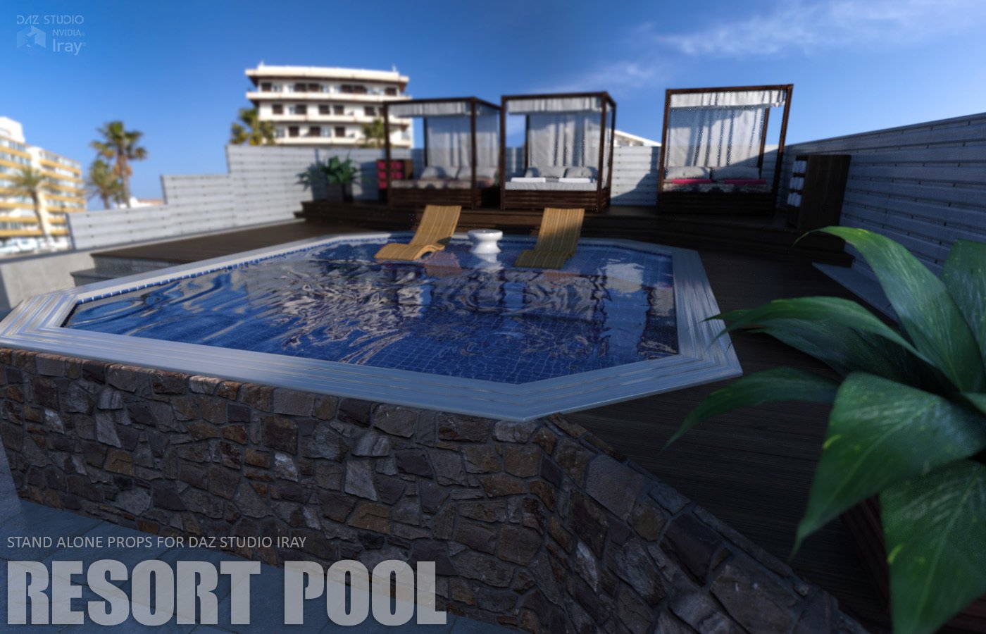 Resort Pool Daz Studio | Daz 3D