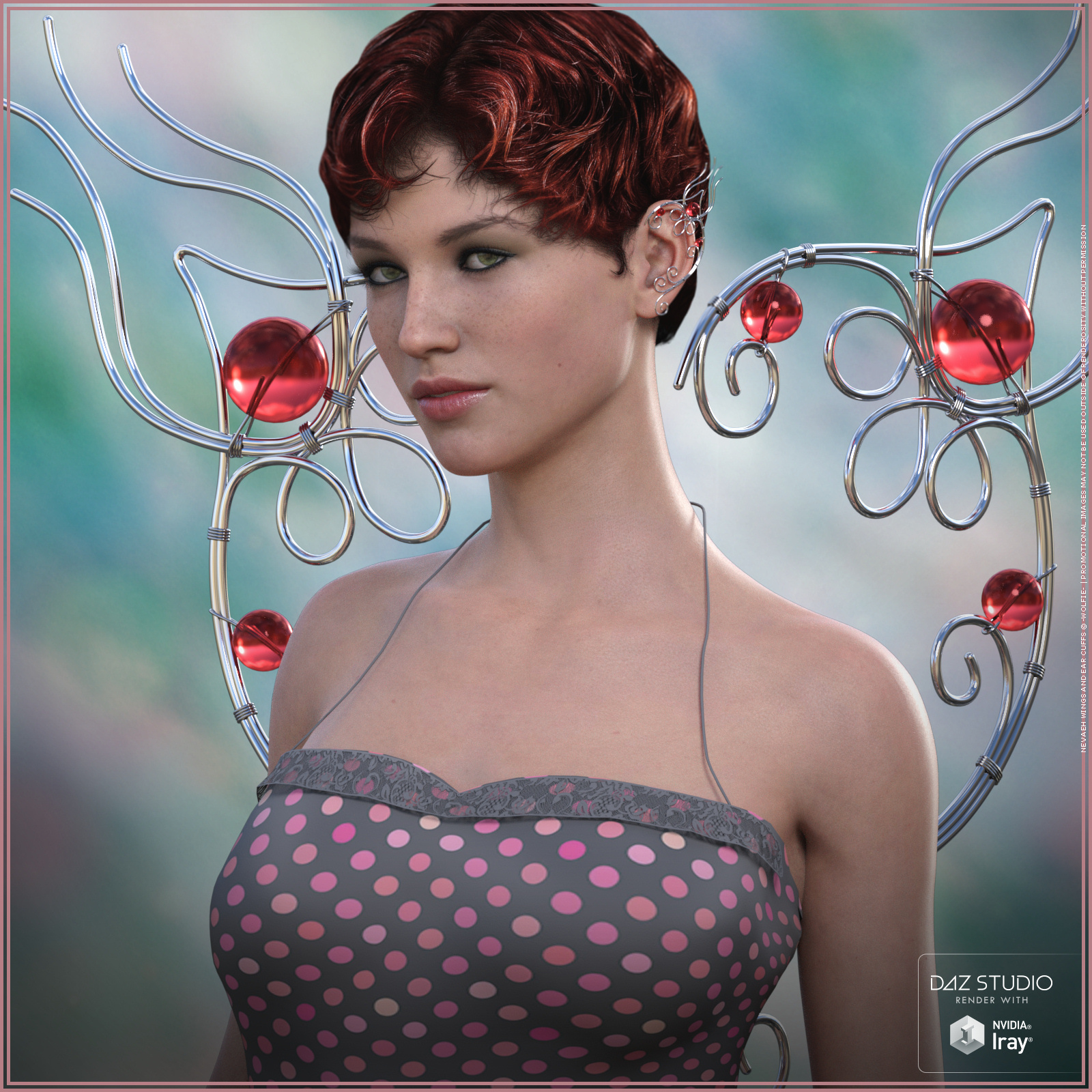 Nevaeh Wings and Ear Cuffs G3F G8F | Daz 3D