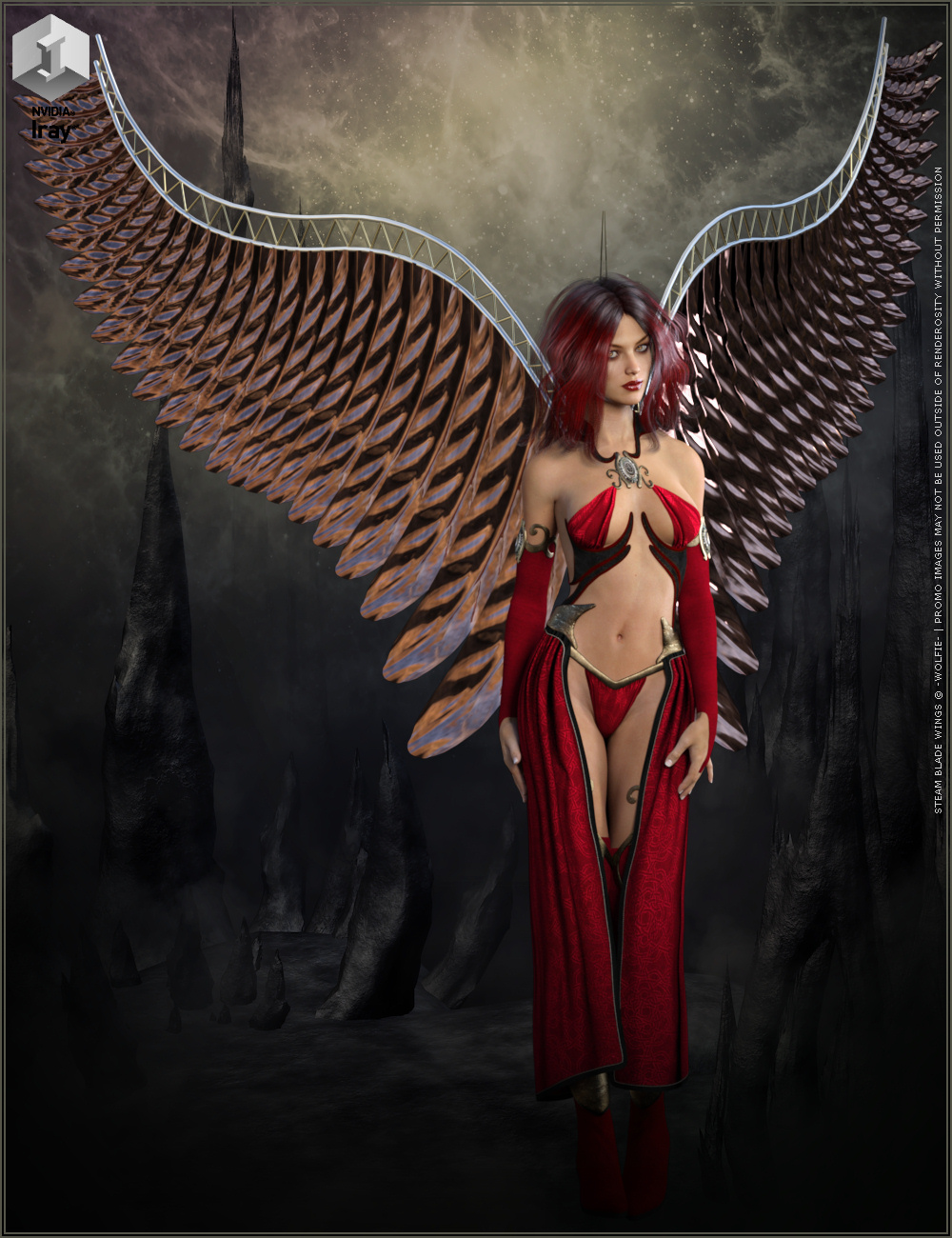 Steam Blade Wings | Daz 3D