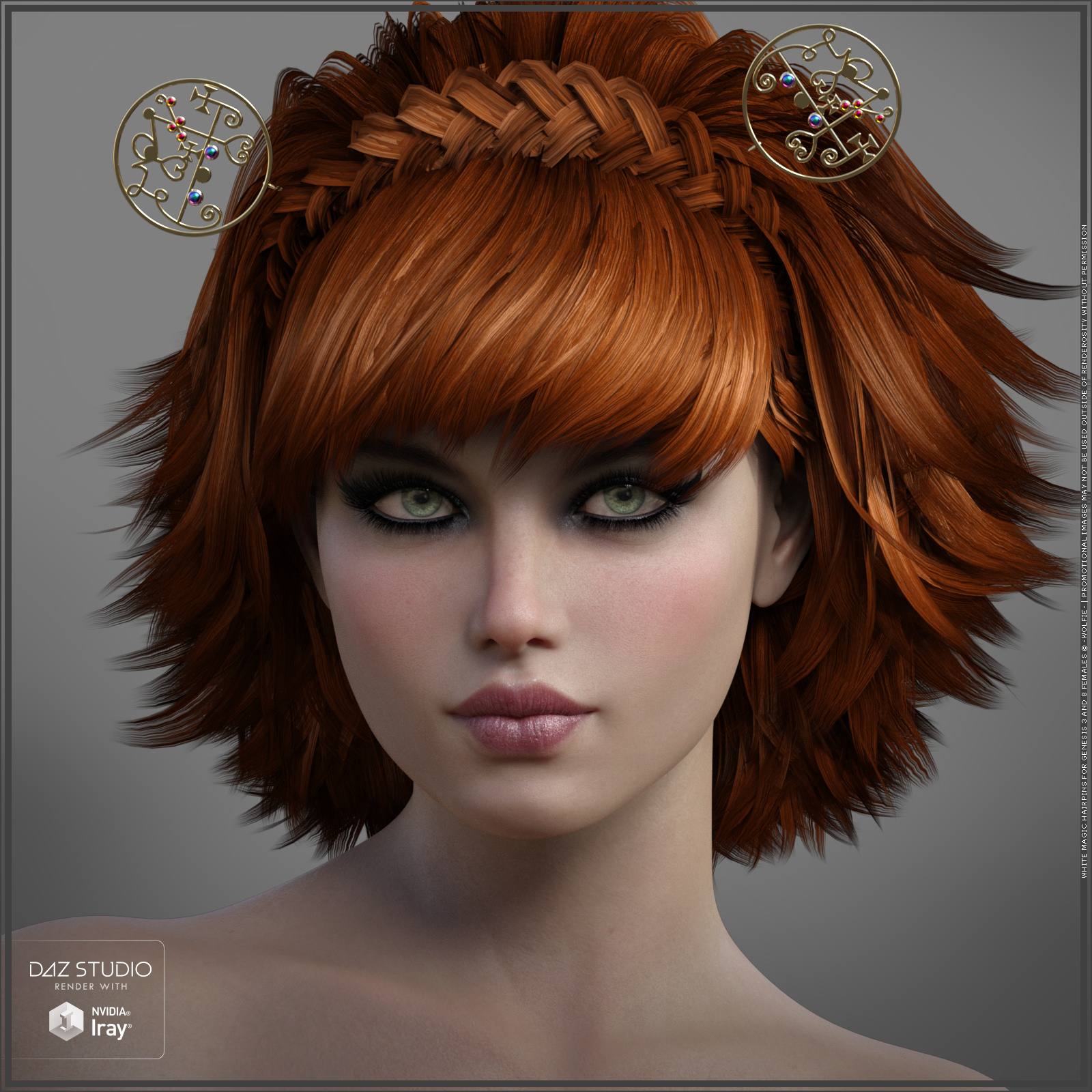 White Magic Hair Pins for G3F and G8F | Daz 3D