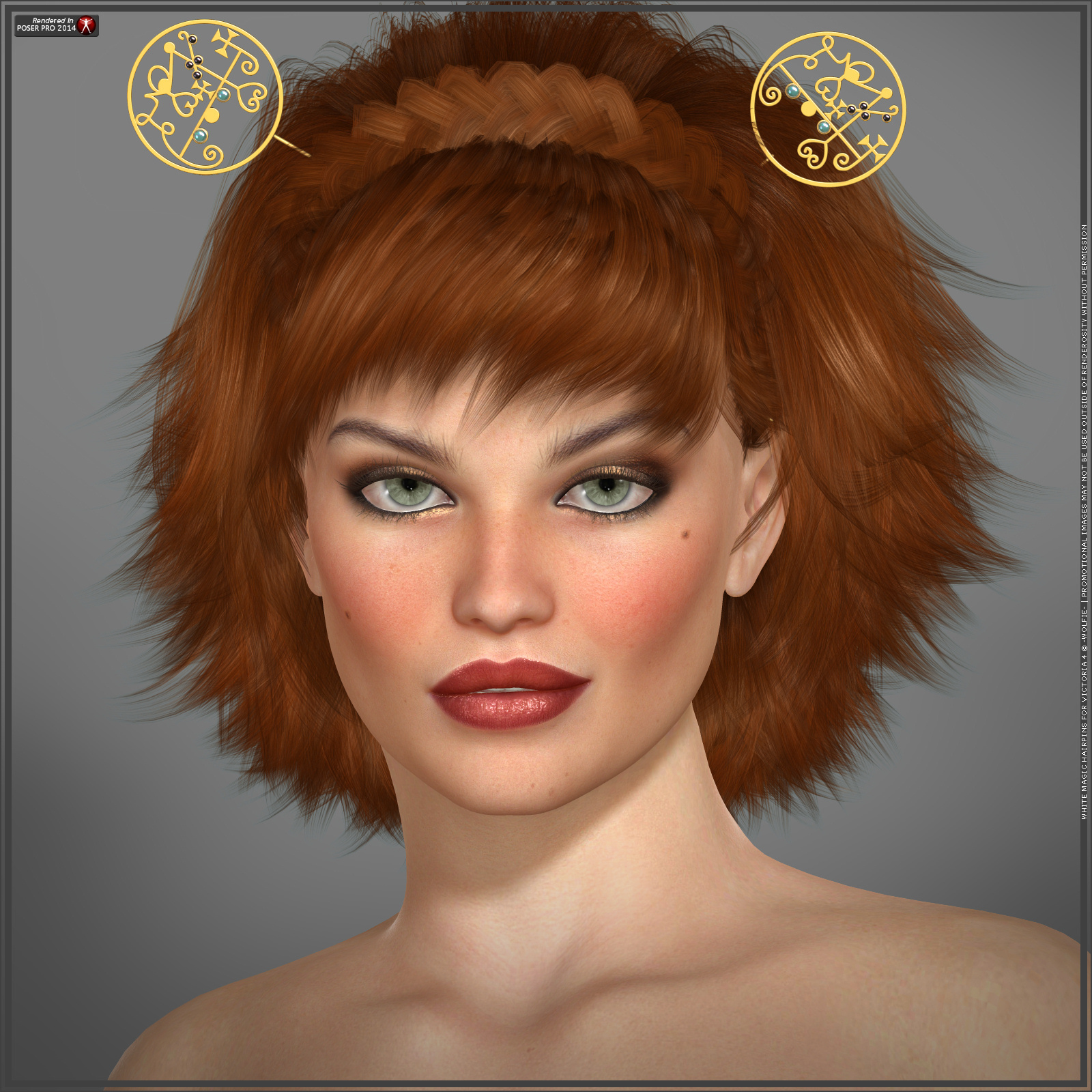White Magic Hair Pins for V4 | Daz 3D
