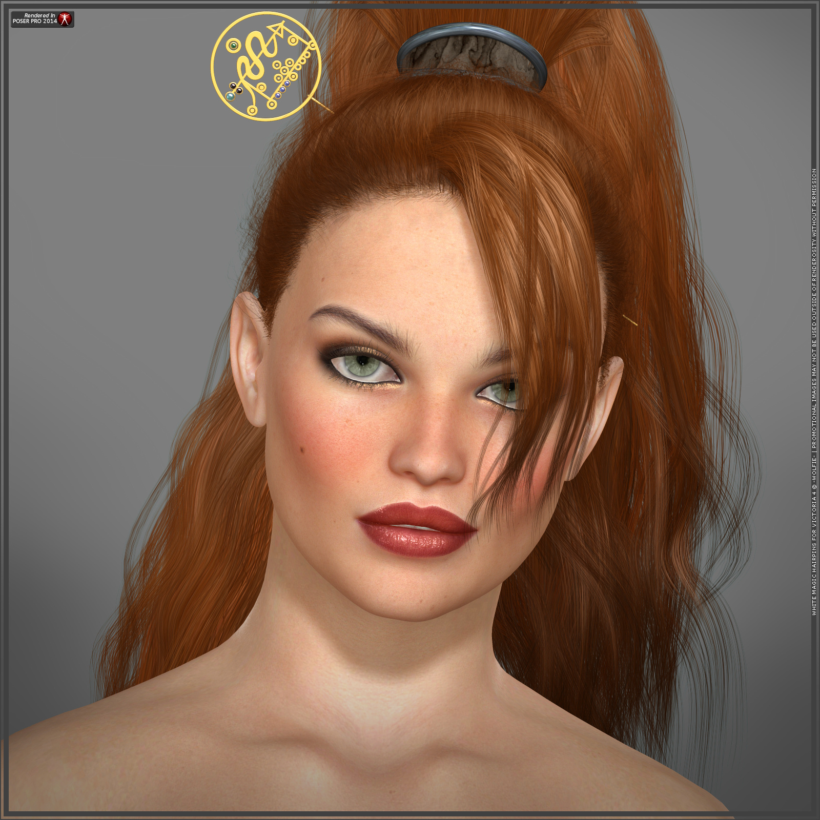 White Magic Hair Pins for V4 | Daz 3D