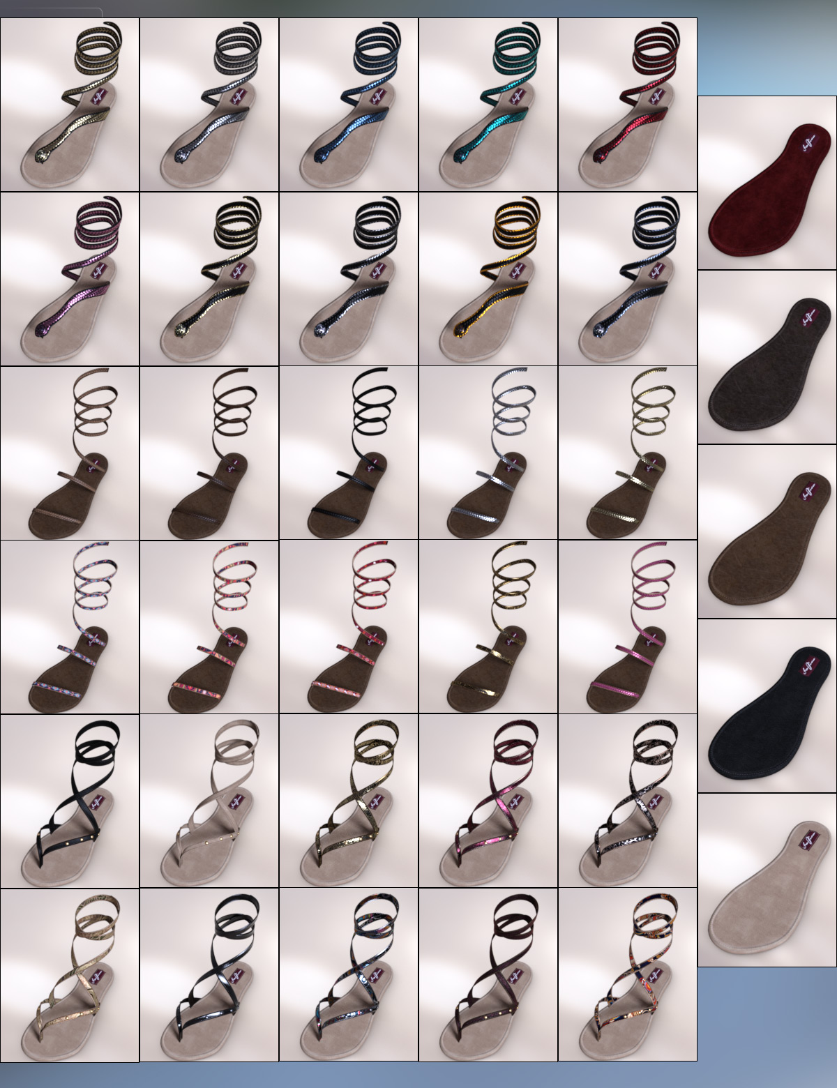 Summer Flats for Genesis 8 Females | Daz 3D
