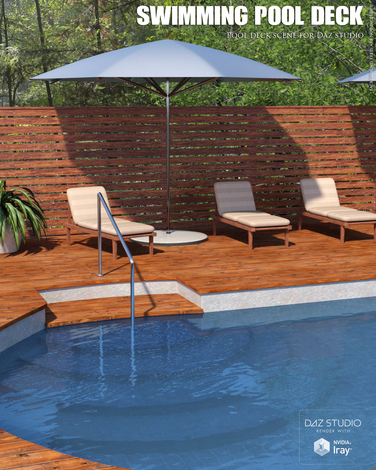 Swimming Pool Deck | Daz 3D