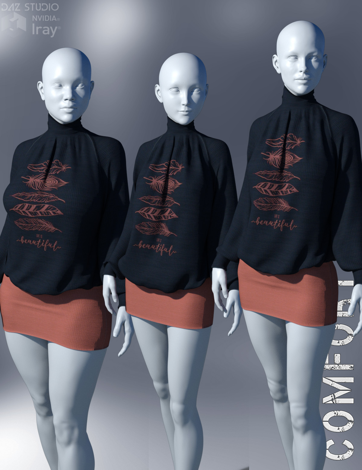 Dforce Comfort Dress For Genesis 8 Females Daz 3d 5824