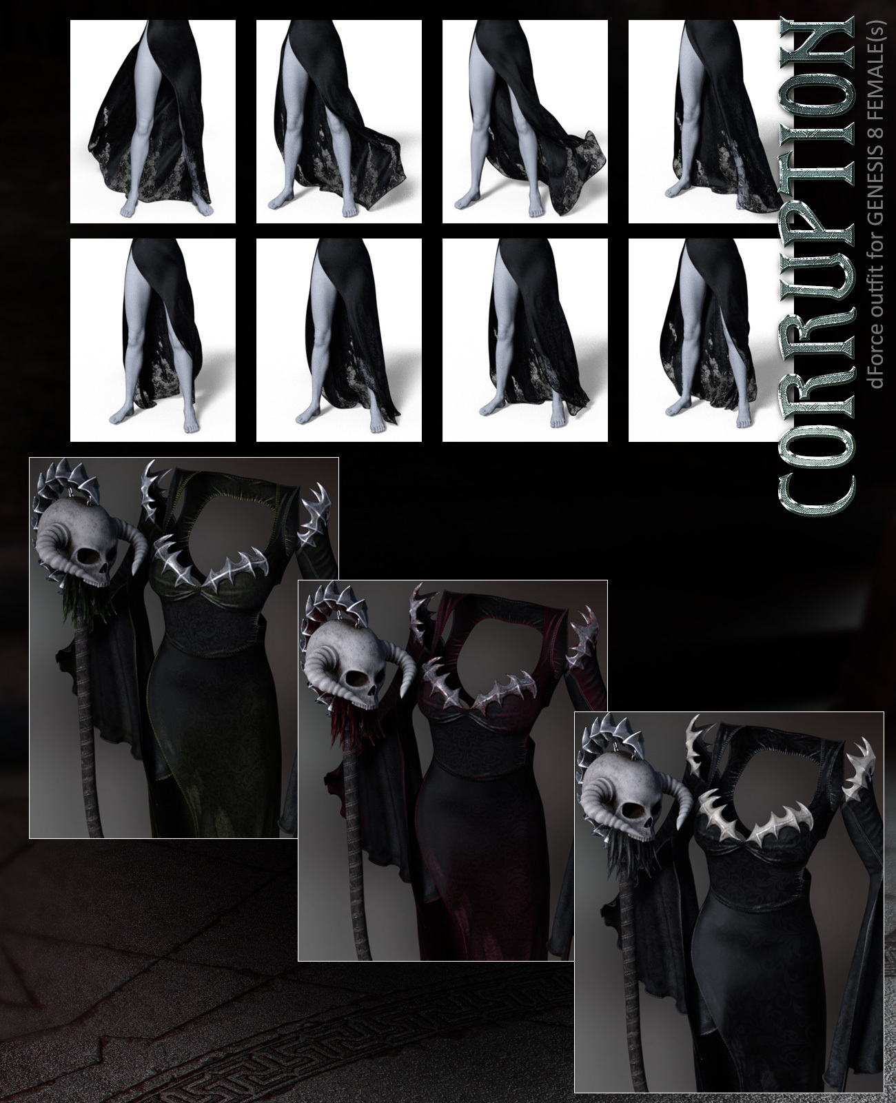 dForce Corruption for Genesis 8 Females | Daz 3D