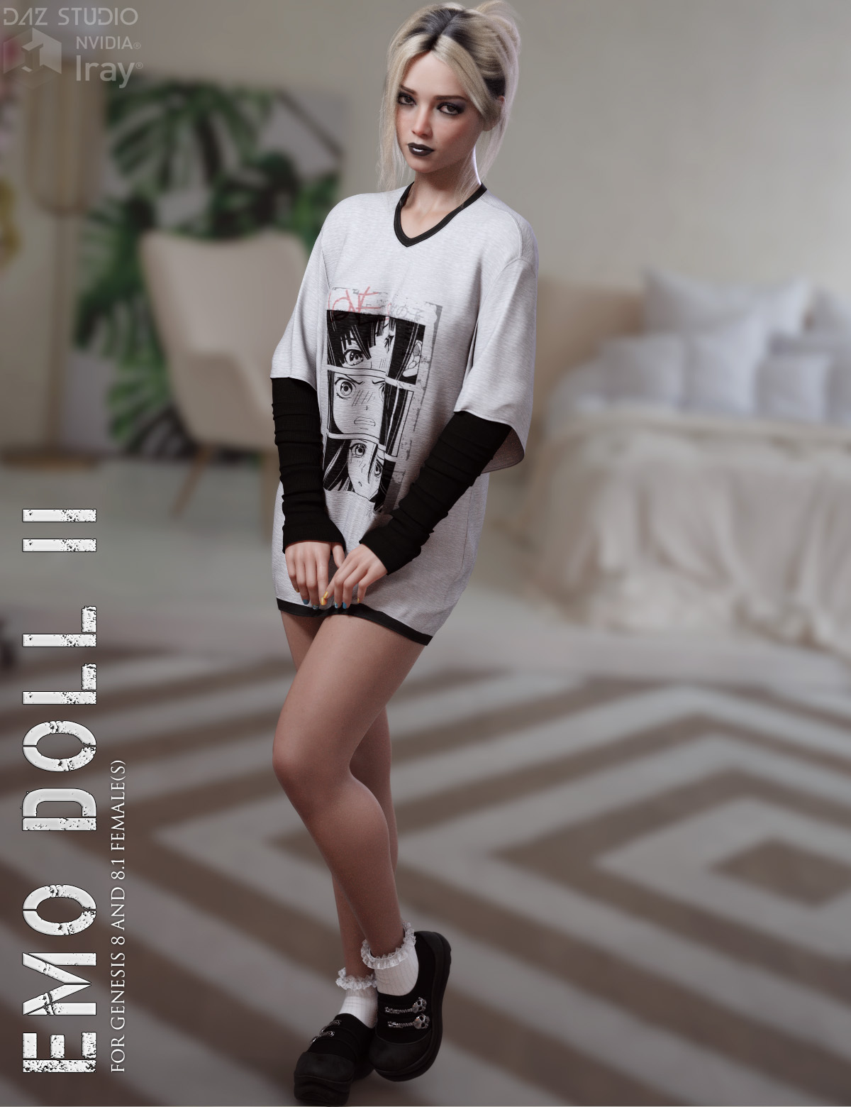 dForce Emo Doll II for Genesis 8 and 8.1 Females | Daz 3D