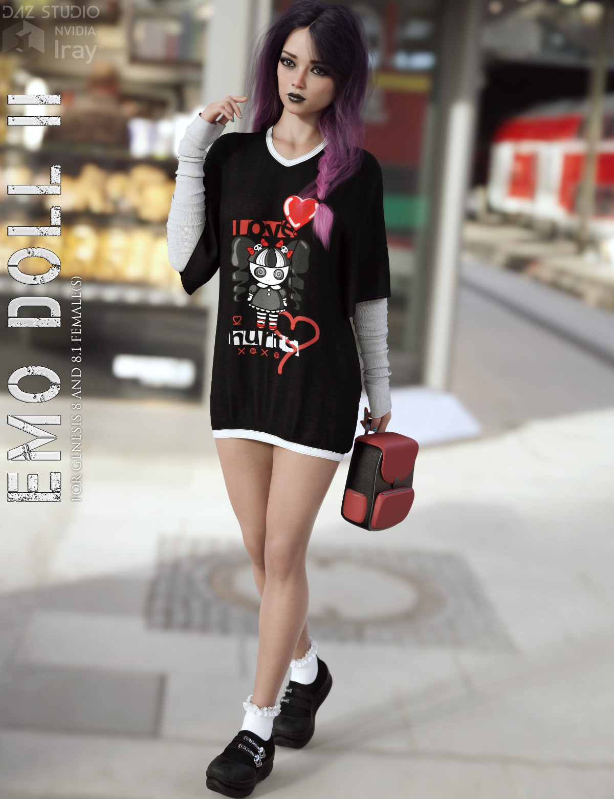 dForce Emo Doll II for Genesis 8 and 8.1 Females | Daz 3D