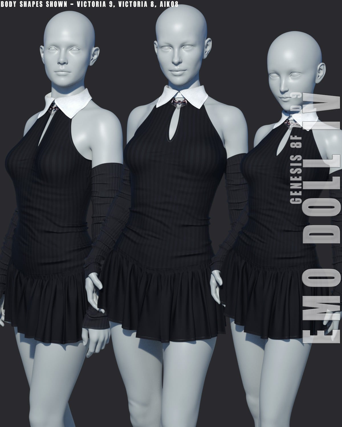dForce Emo Doll IV Genesis 8-8.1F and G9 | Daz 3D