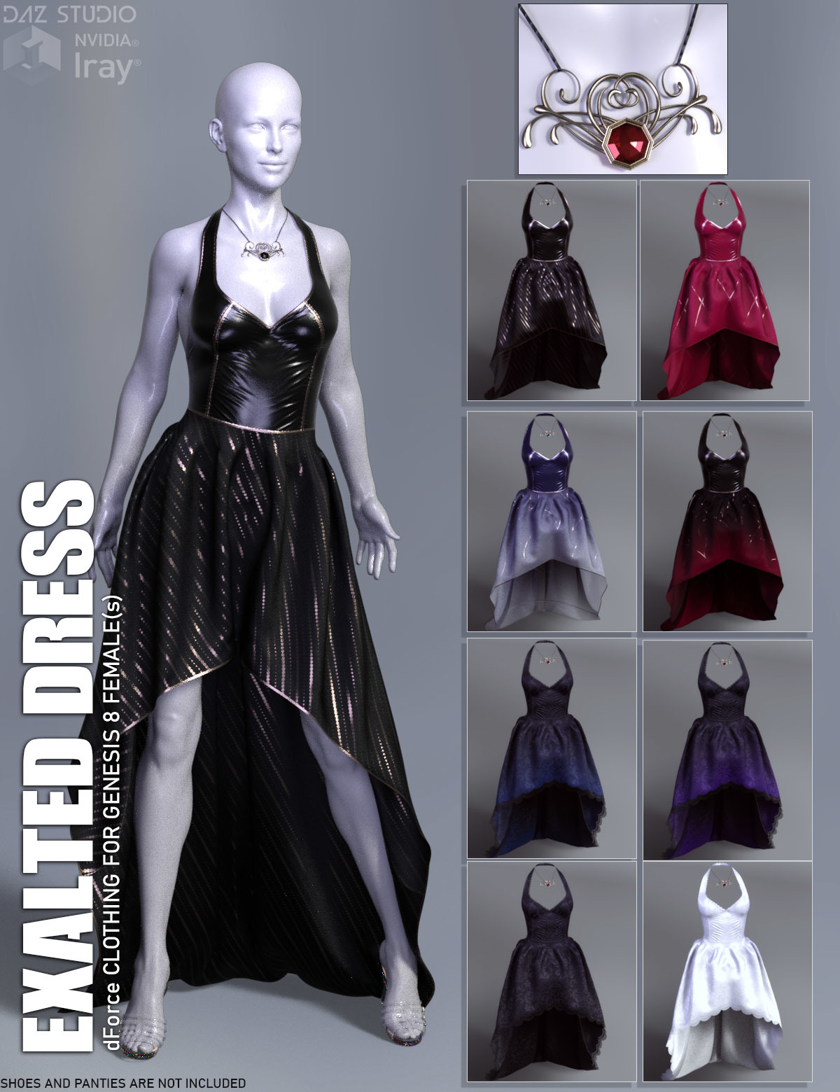 dForce Exalted Dress for Genesis 8 Females | Daz 3D
