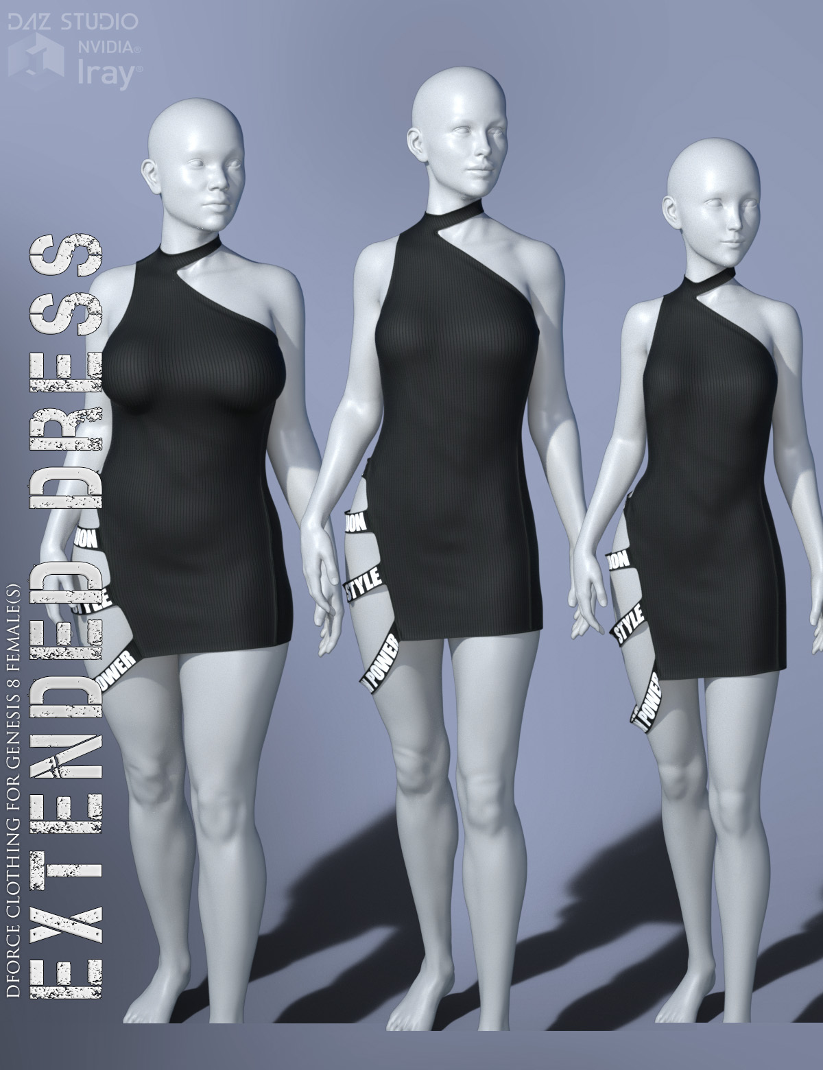 dForce Extended Dress for Genesis 8 Females | Daz 3D