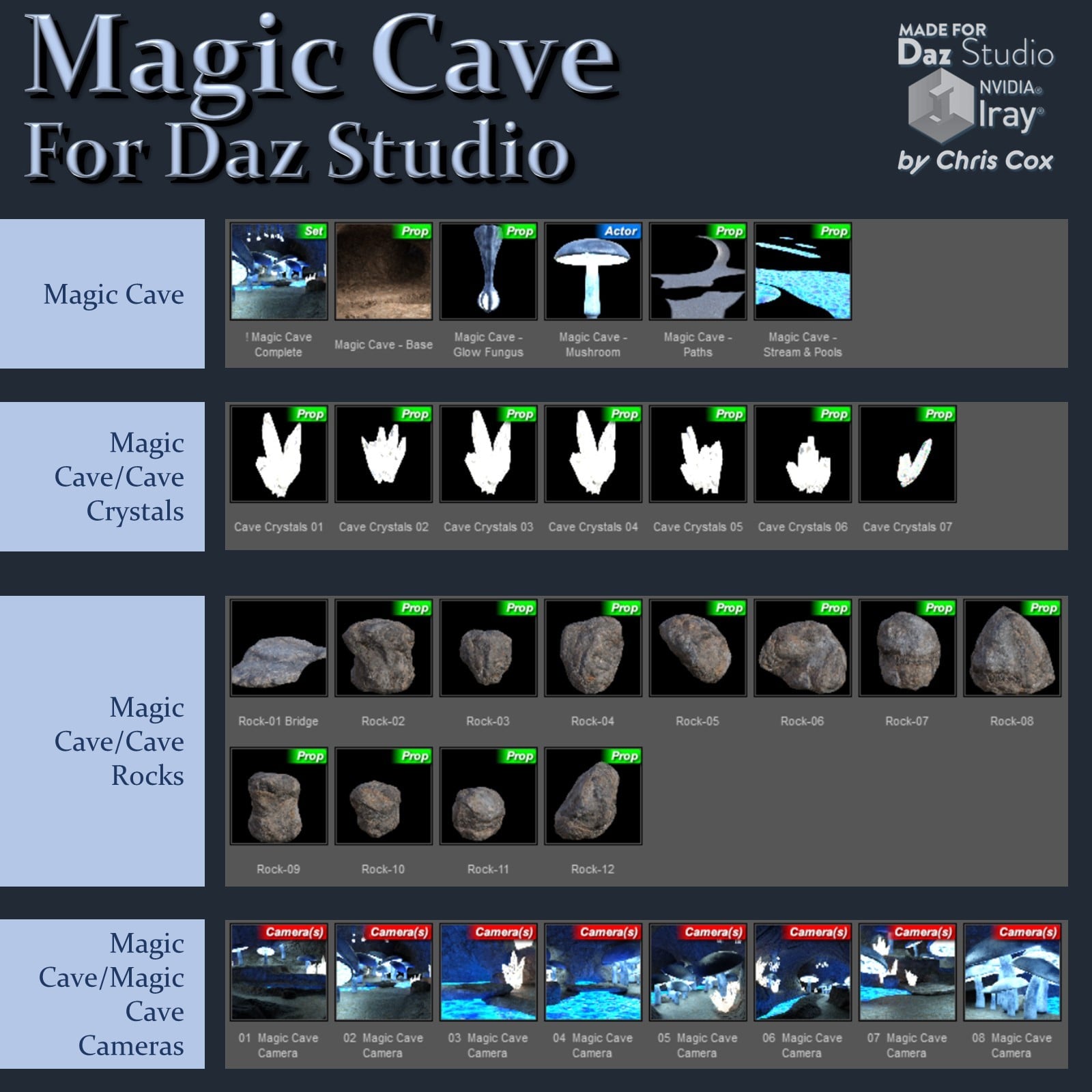 Magic Cave for DS | Daz 3D
