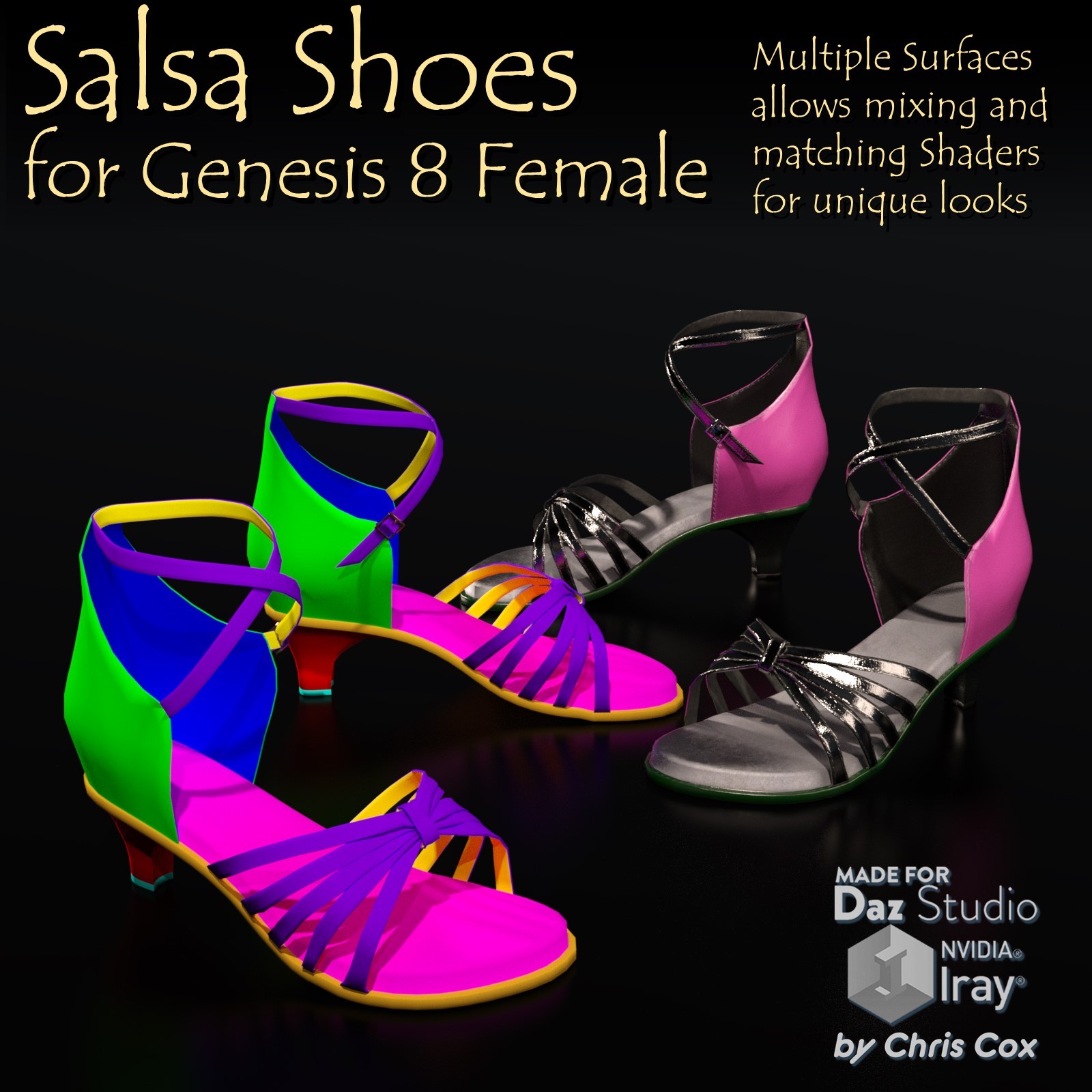 Salsa Shoes for G8F | Daz 3D