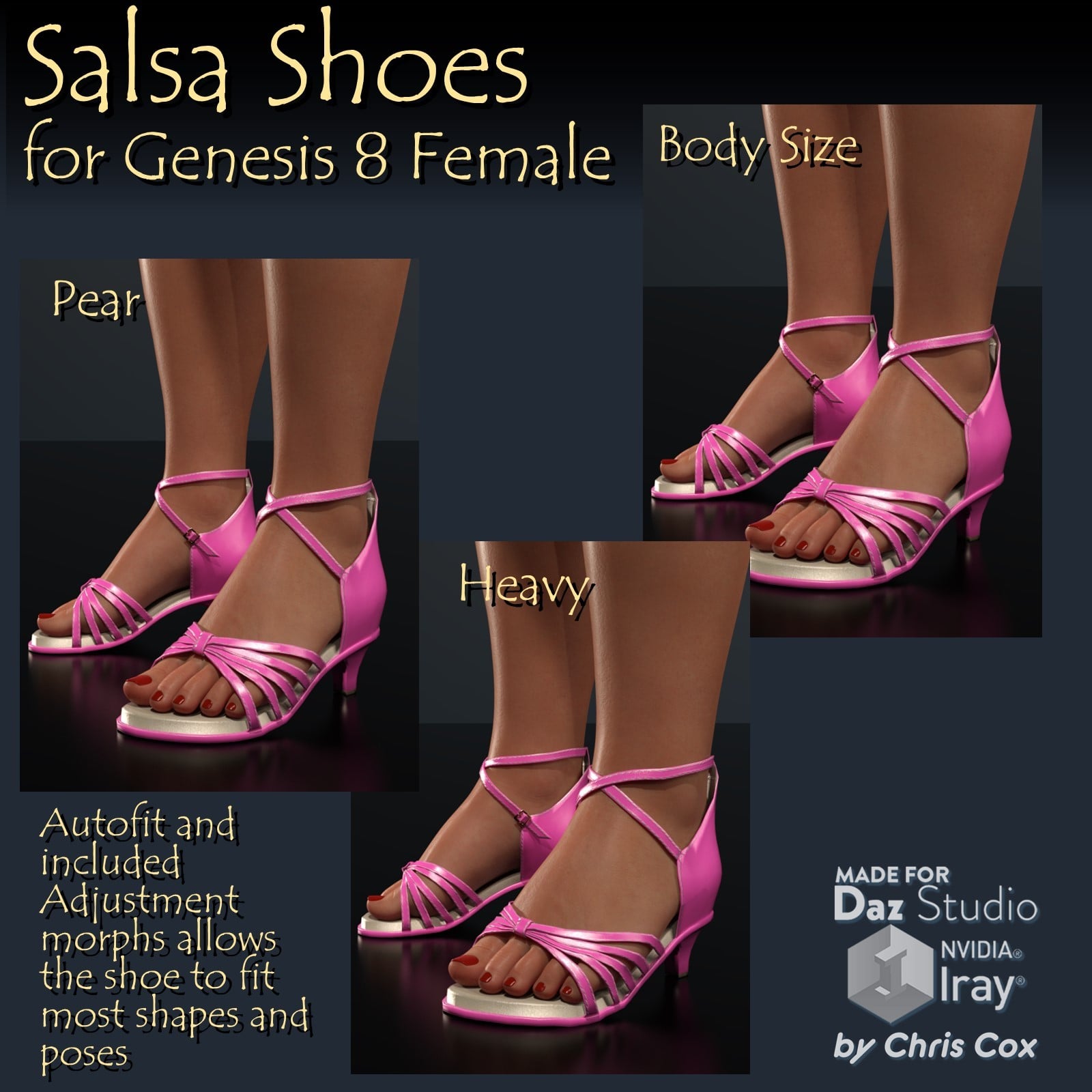 Salsa Shoes for G8F | Daz 3D