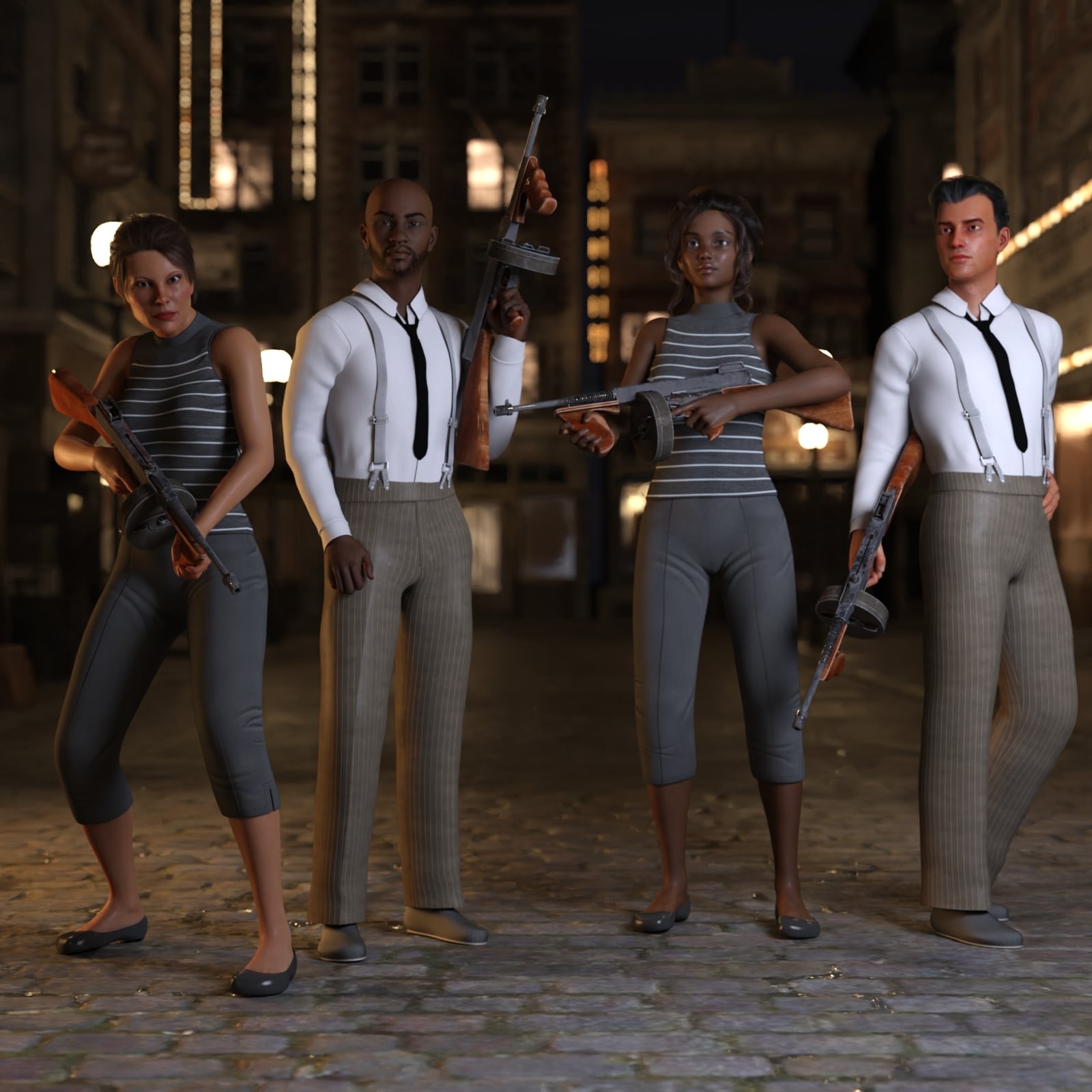 Tommy Gun and Violin Case - Props and Poses | Daz 3D