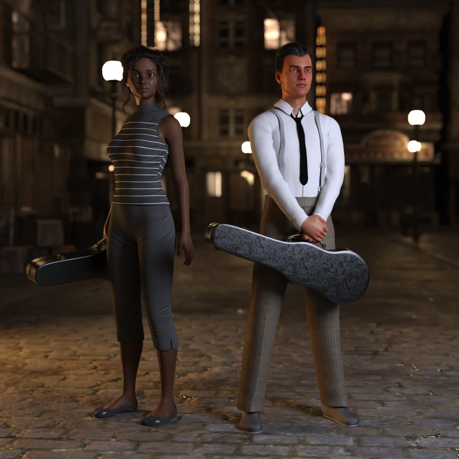 Tommy Gun and Violin Case - Props and Poses | Daz 3D