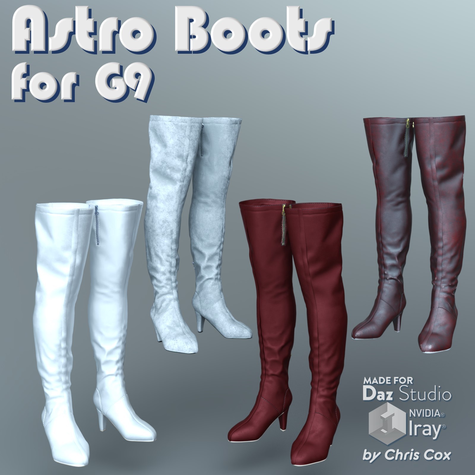 Astro Thigh Boots Genesis 9 | Daz 3D