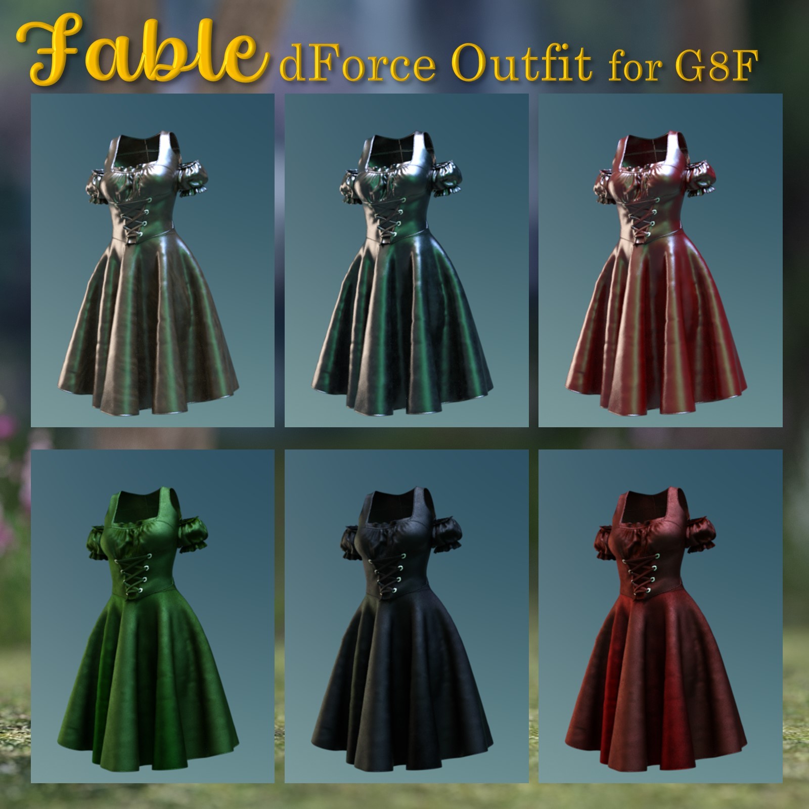 Fable dForce Outfit for G8F | Daz 3D