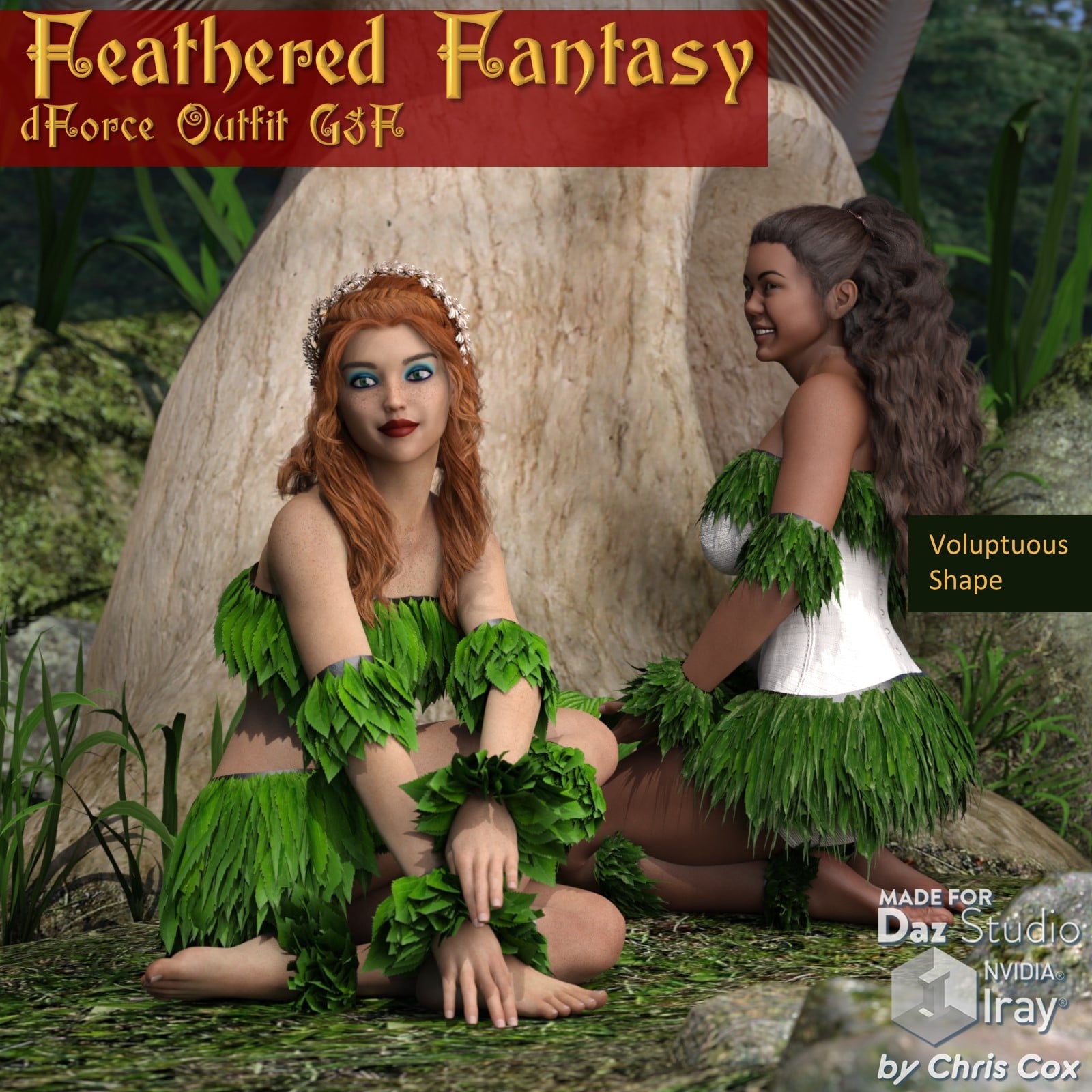 Feathered Fantasy Outfit for G8F | Daz 3D