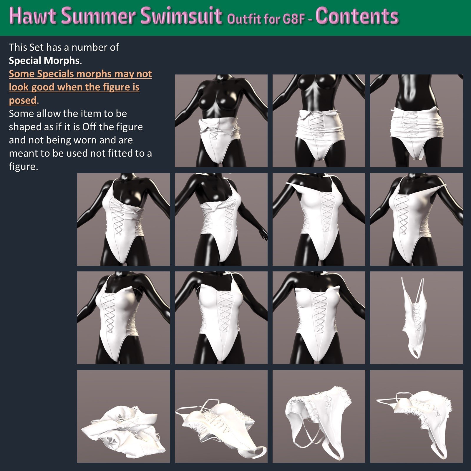 Hawt Summer Swimsuit for G8F | Daz 3D