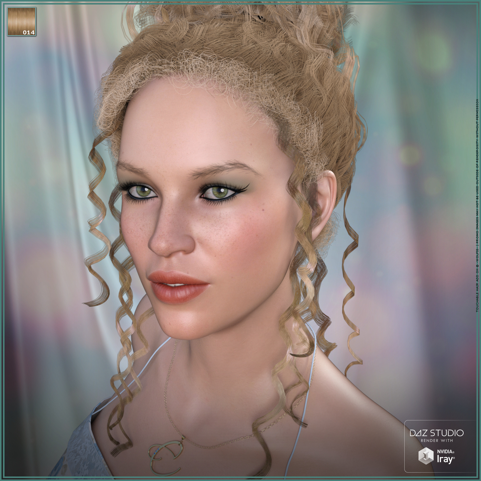 Touchable Curly Bun | Daz 3D