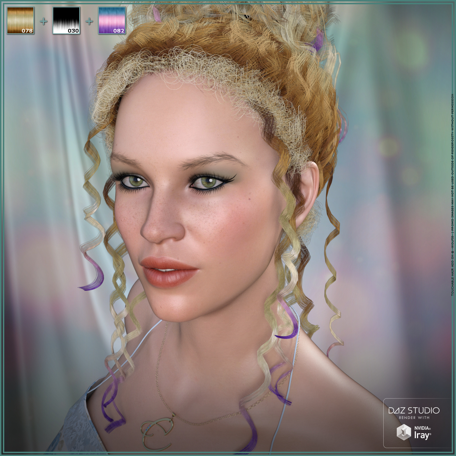 Touchable Curly Bun | Daz 3D