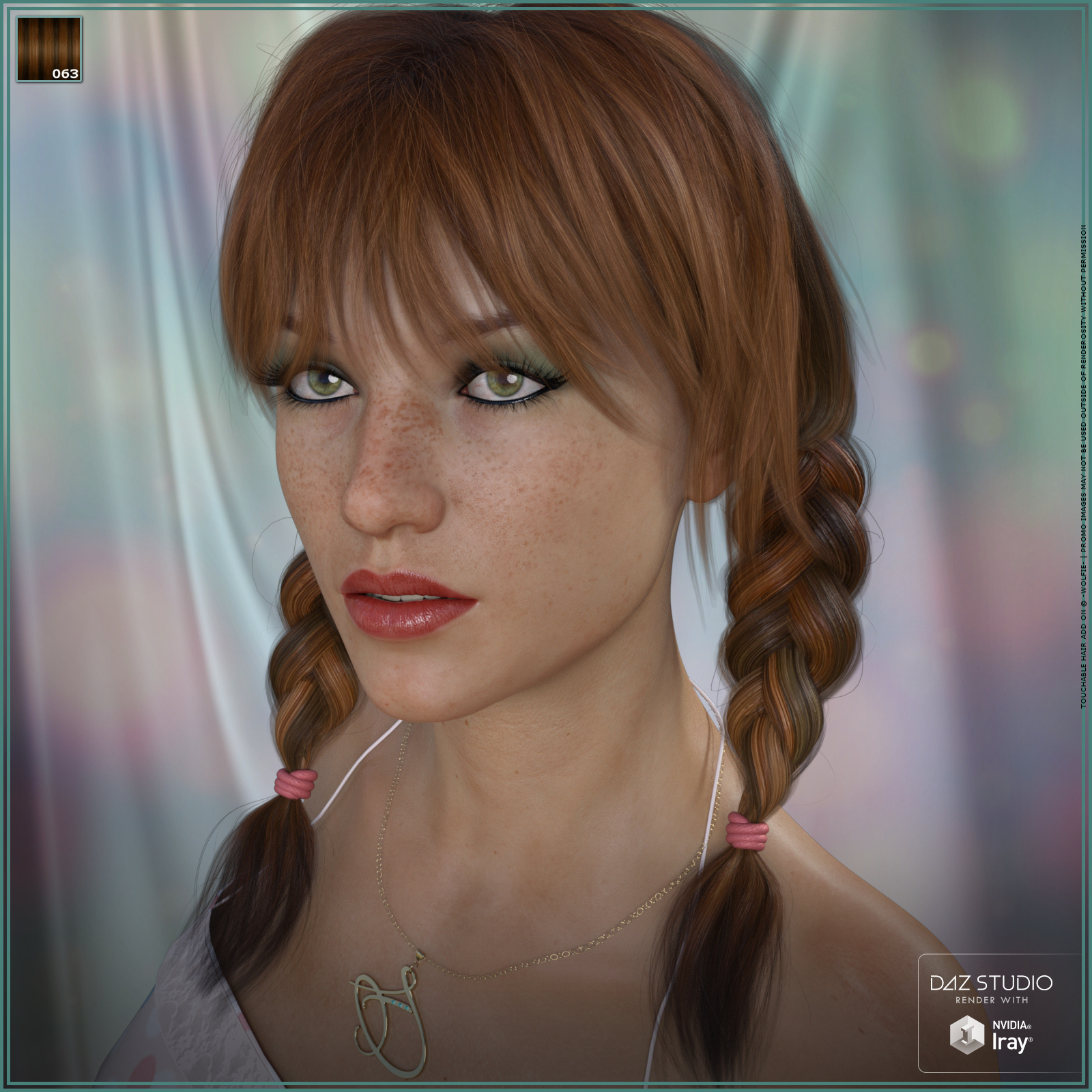 Touchable Dallas Pigtails | Daz 3D