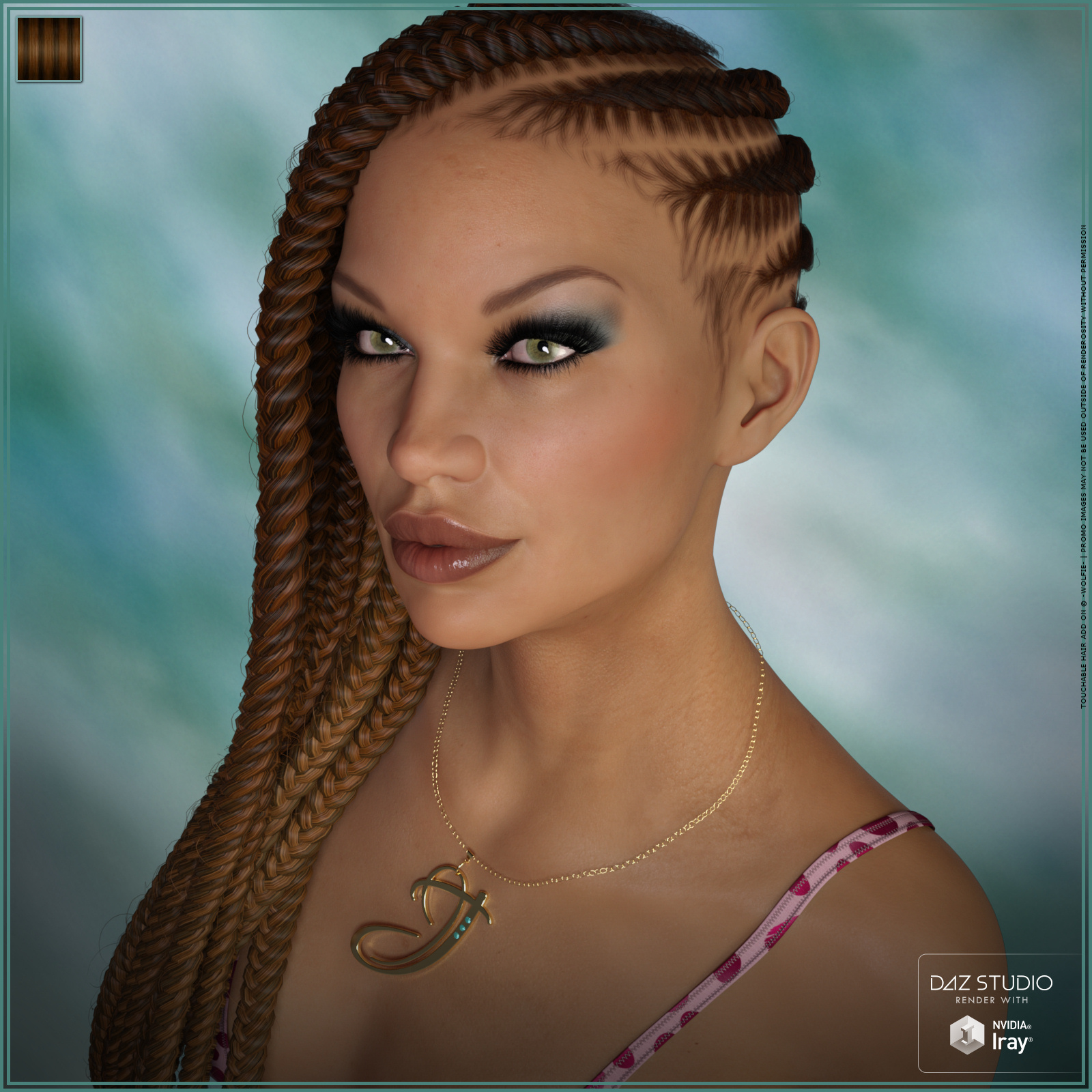 Touchable Jumbo Side Braids | Daz 3D