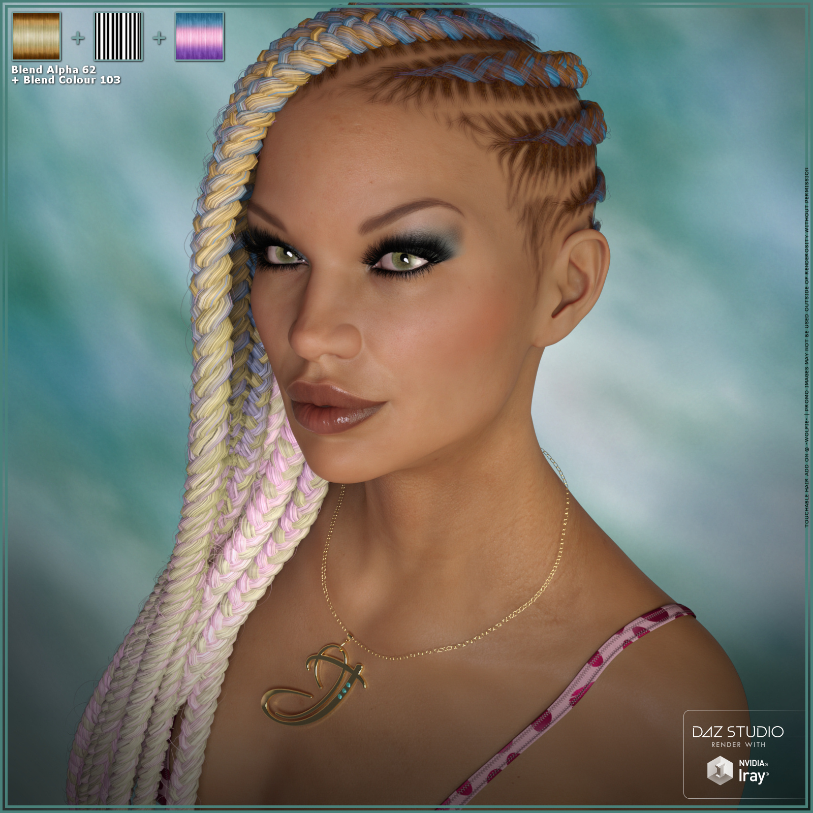 Touchable Jumbo Side Braids | Daz 3D