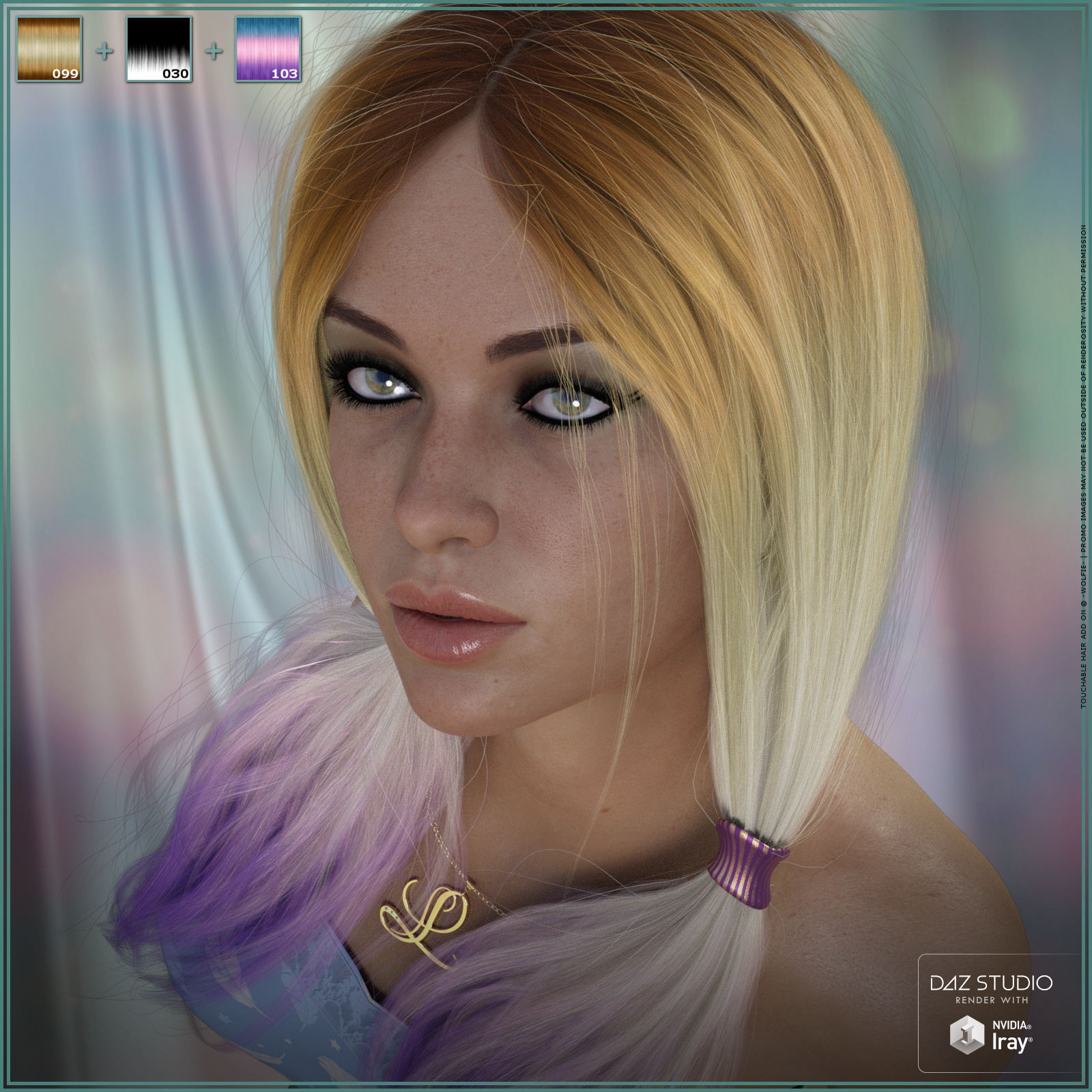 Touchable Loose Pigtails | Daz 3D