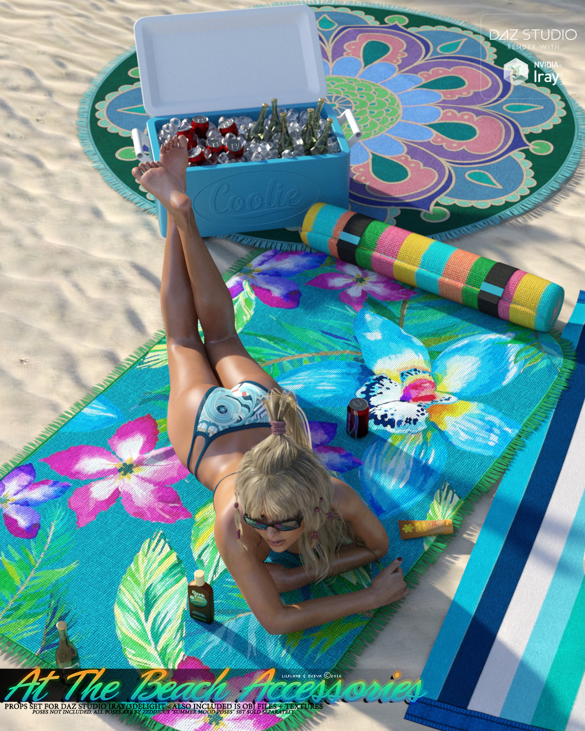 At The Beach Accessories | Daz 3D
