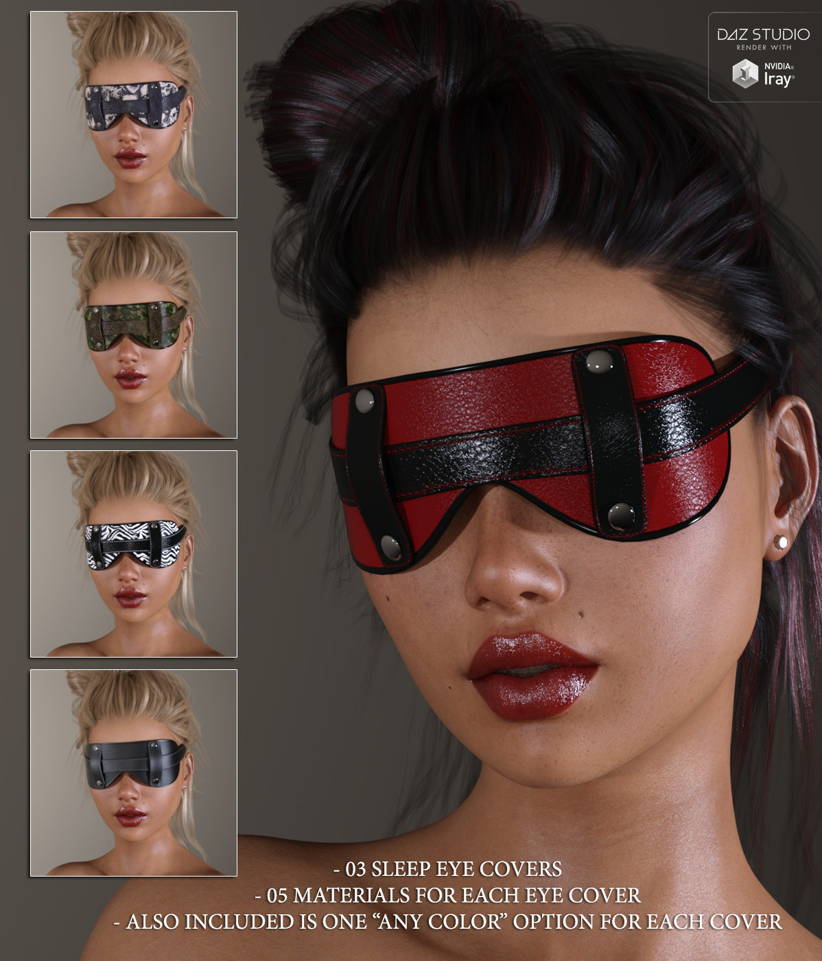 Sleep Eye Covers for Genesis 3 Female(s) | Daz 3D