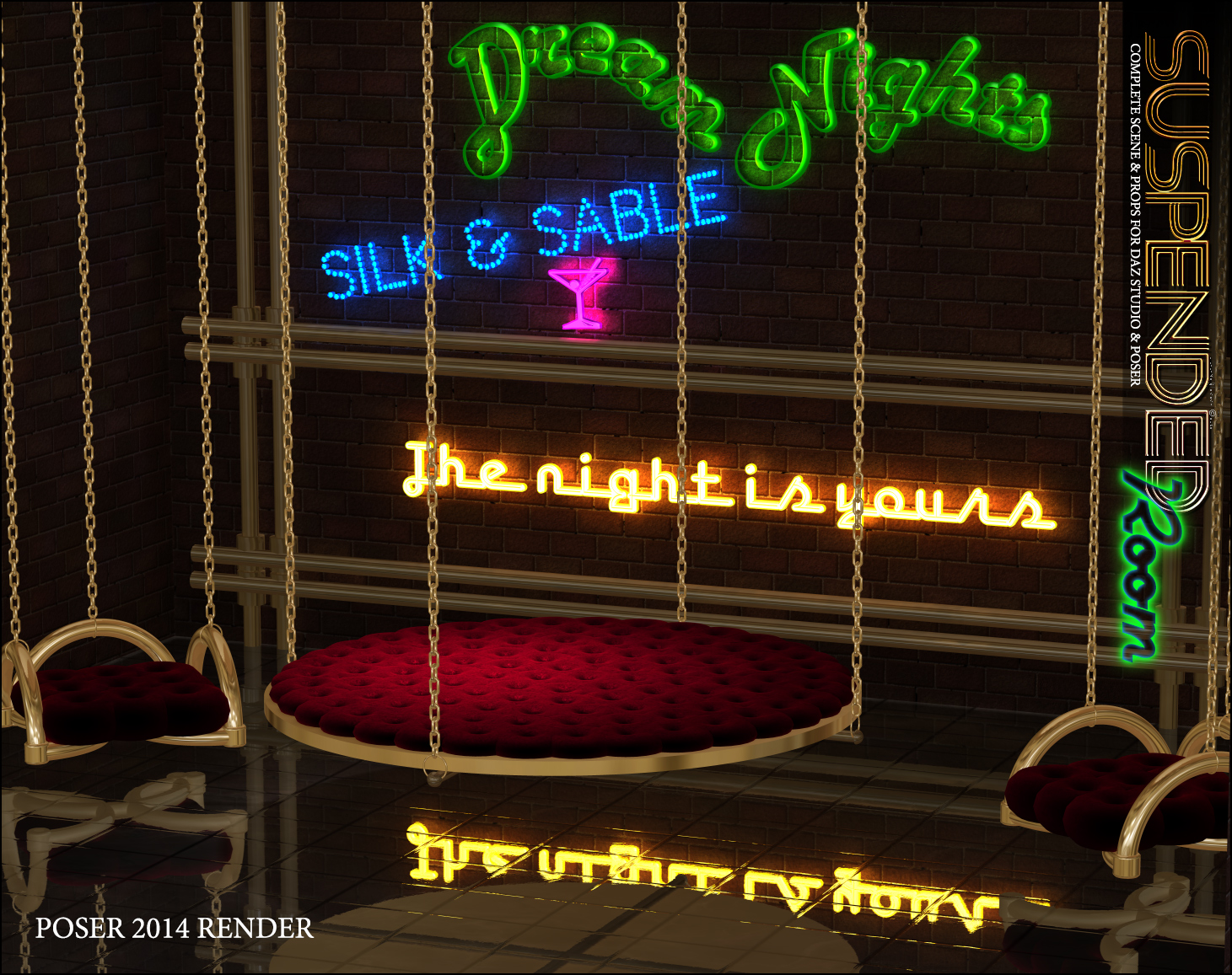 Suspended Room DS and Poser | Daz 3D