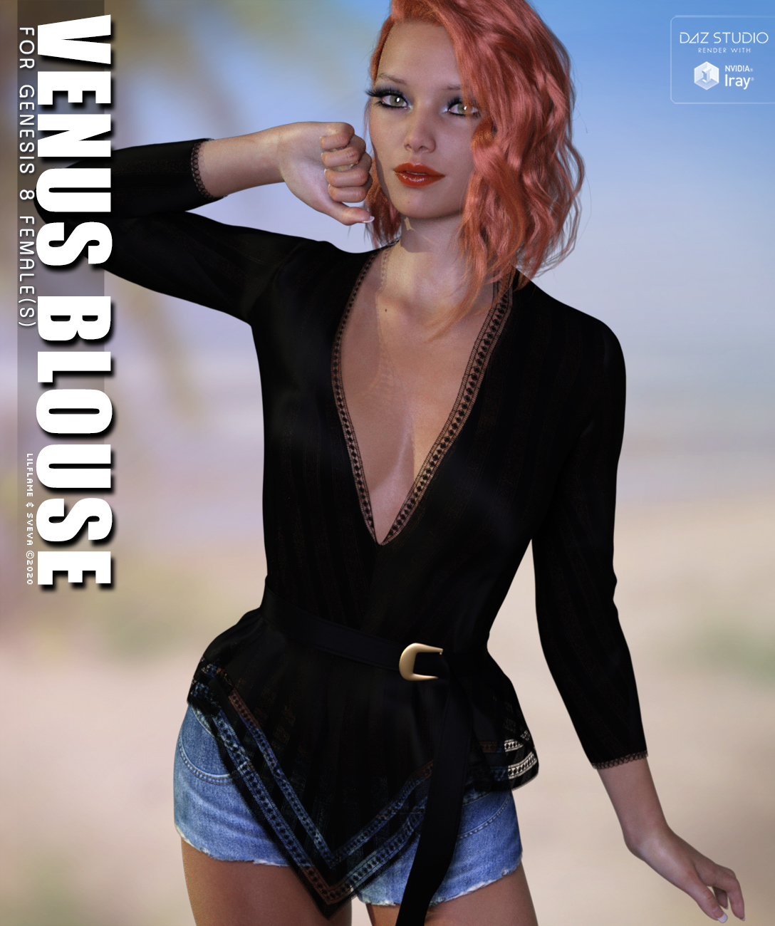dForce Venus Blouse for Genesis 8 Females | Daz 3D