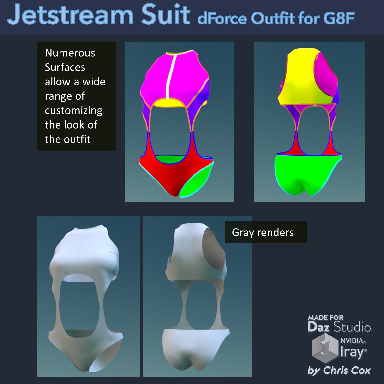 Jetstream Suit dForce Outfit G8F | Daz 3D
