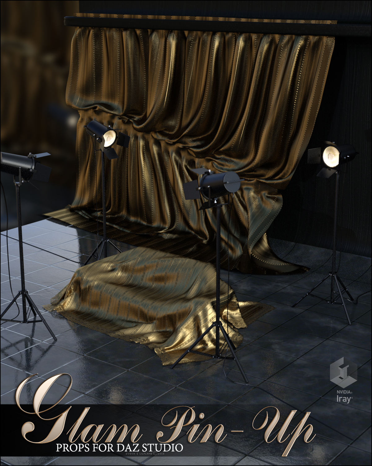 Glam Pin-Up Props Daz Studio | Daz 3D