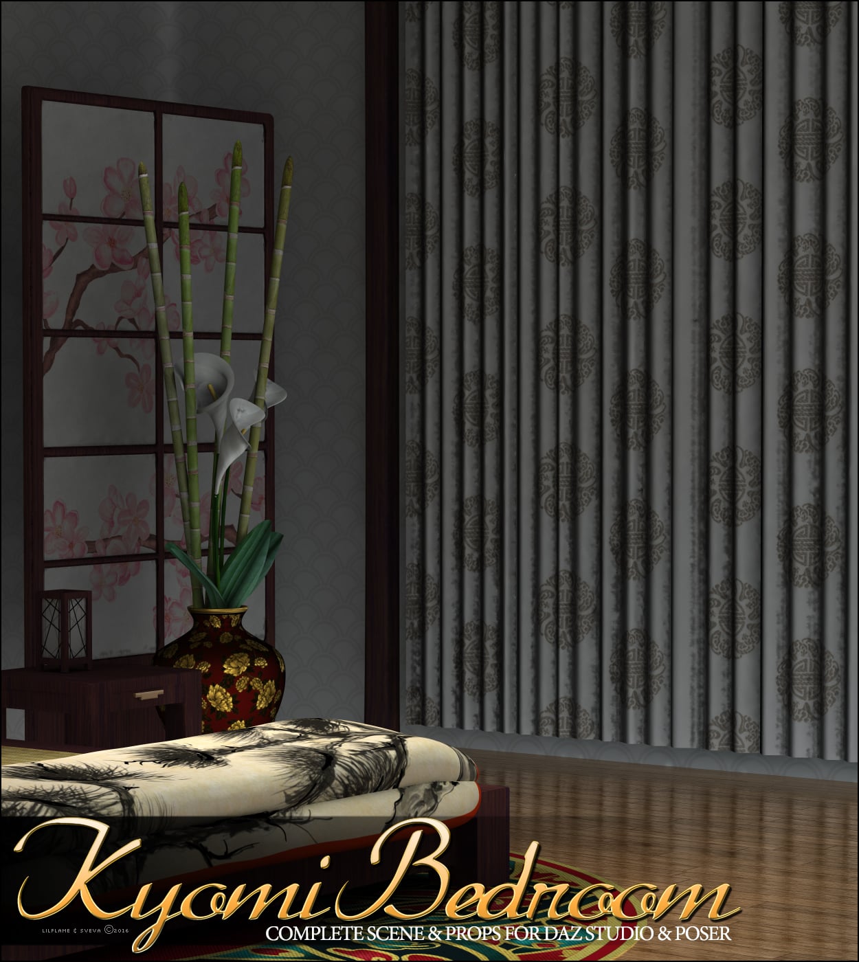 Kyomi Bedroom | Daz 3D