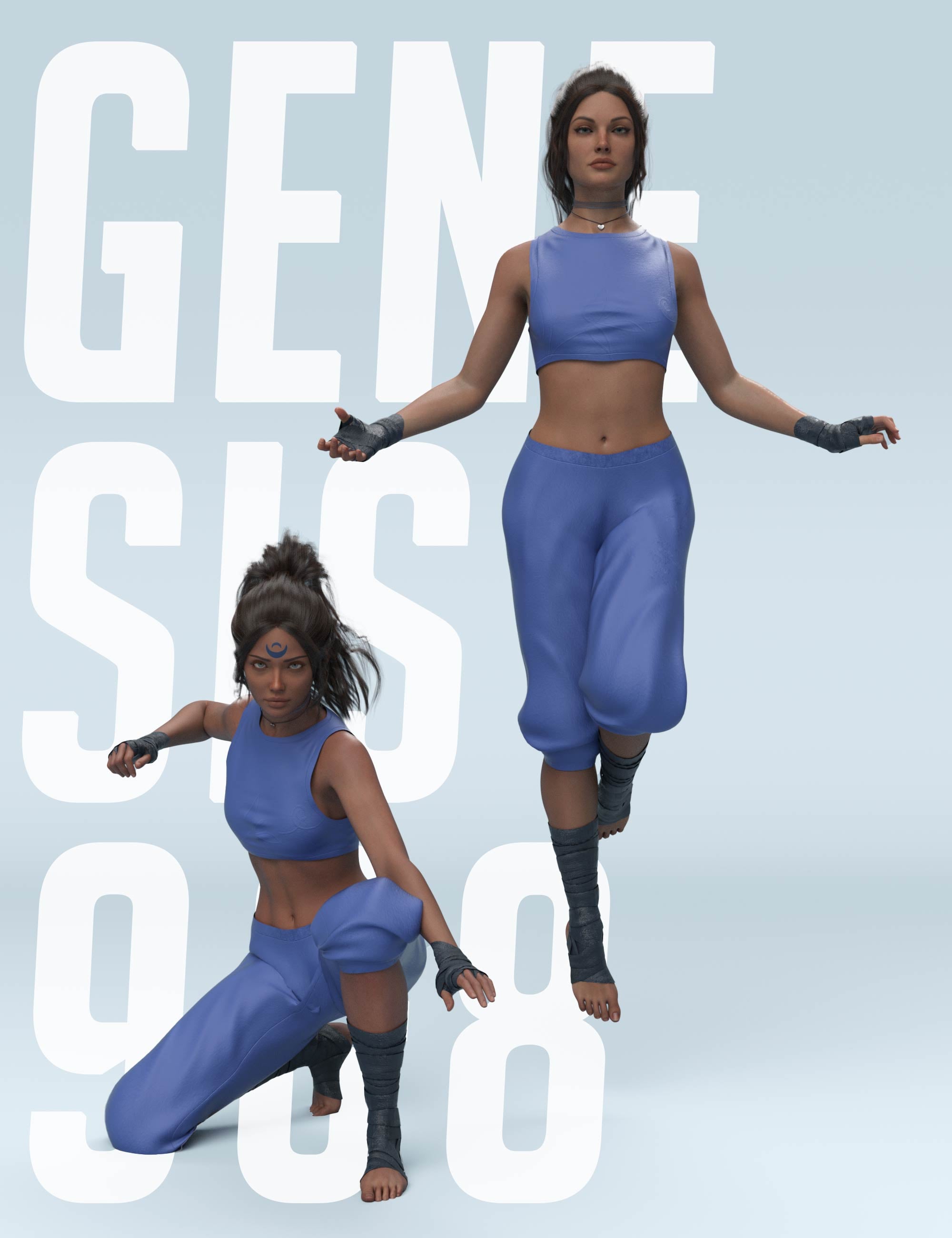 Elemental Balance Poses for Genesis 9 and 8 | Daz 3D