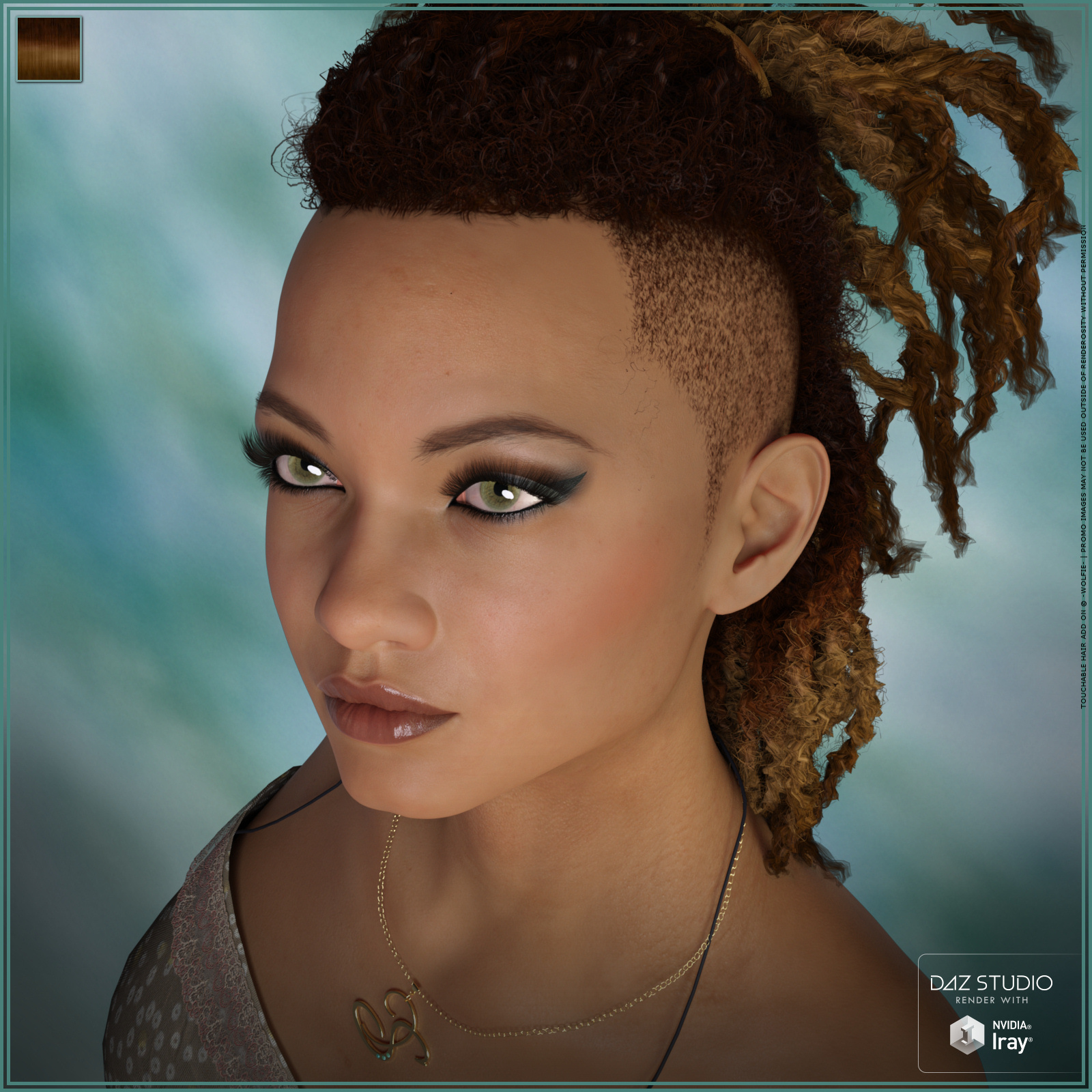 Touchable Shaved Side Dread | Daz 3D