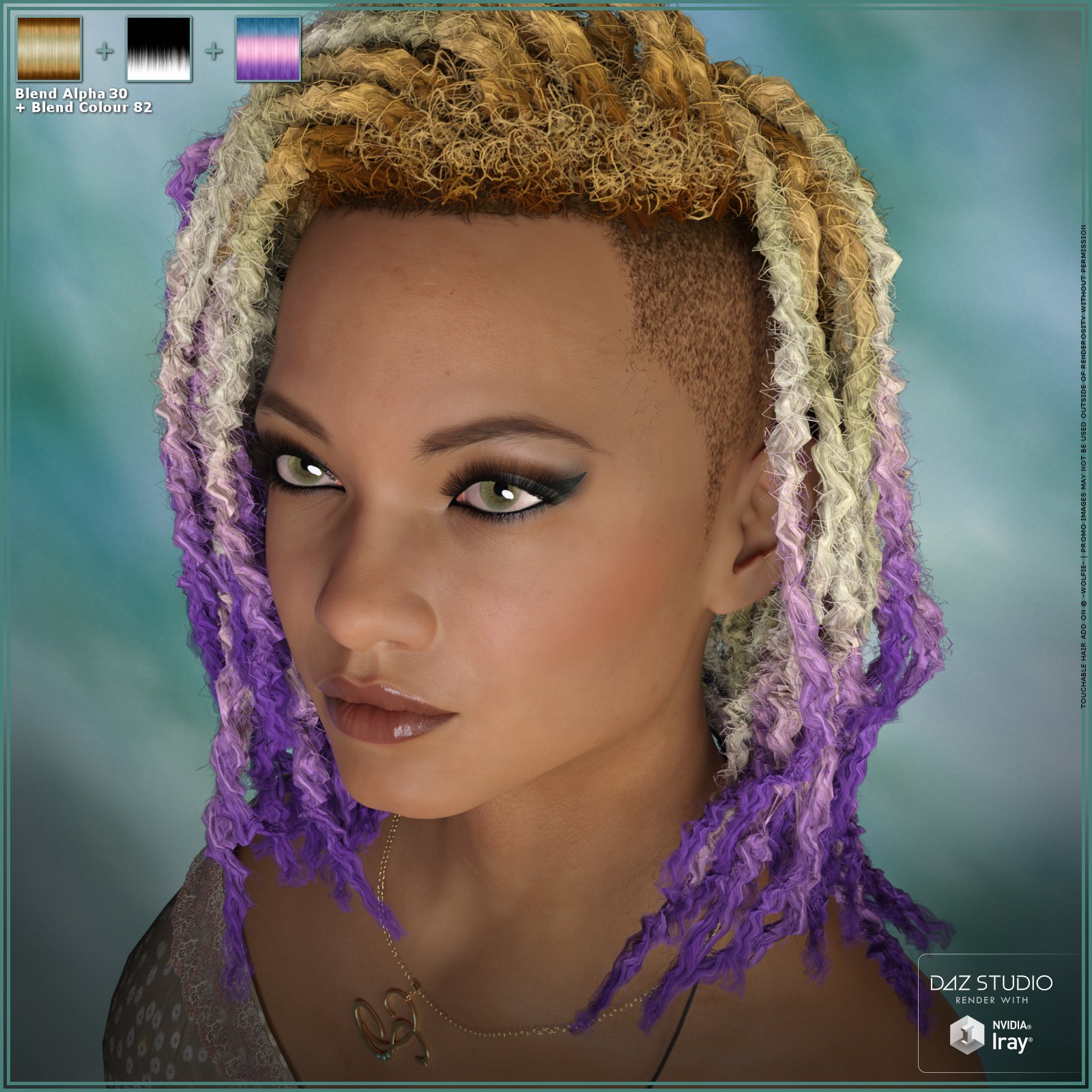 Touchable Shaved Side Dread | Daz 3D