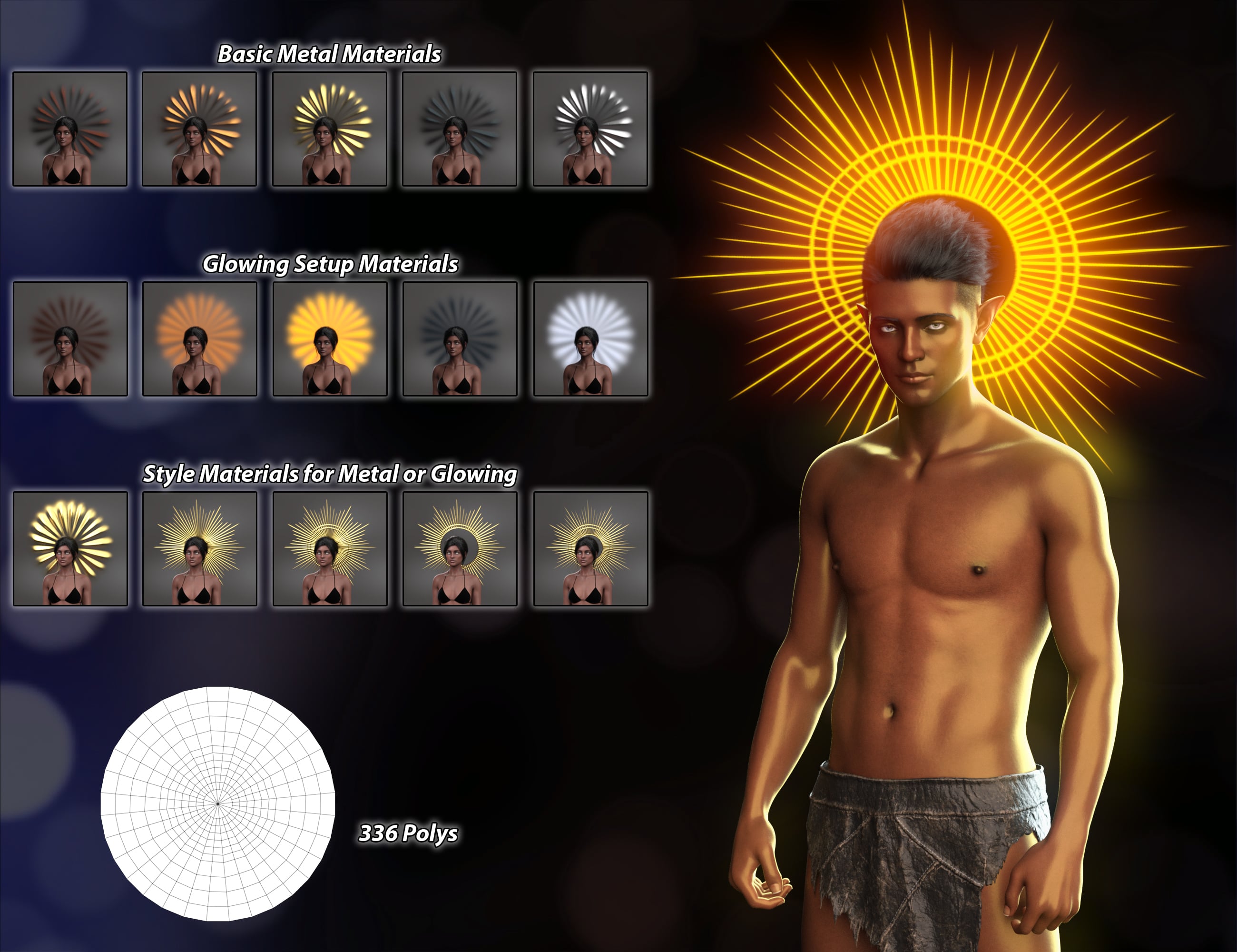 CC Character Accessory Kit: Angelic Artifacts for Genesis 9 | Daz 3D