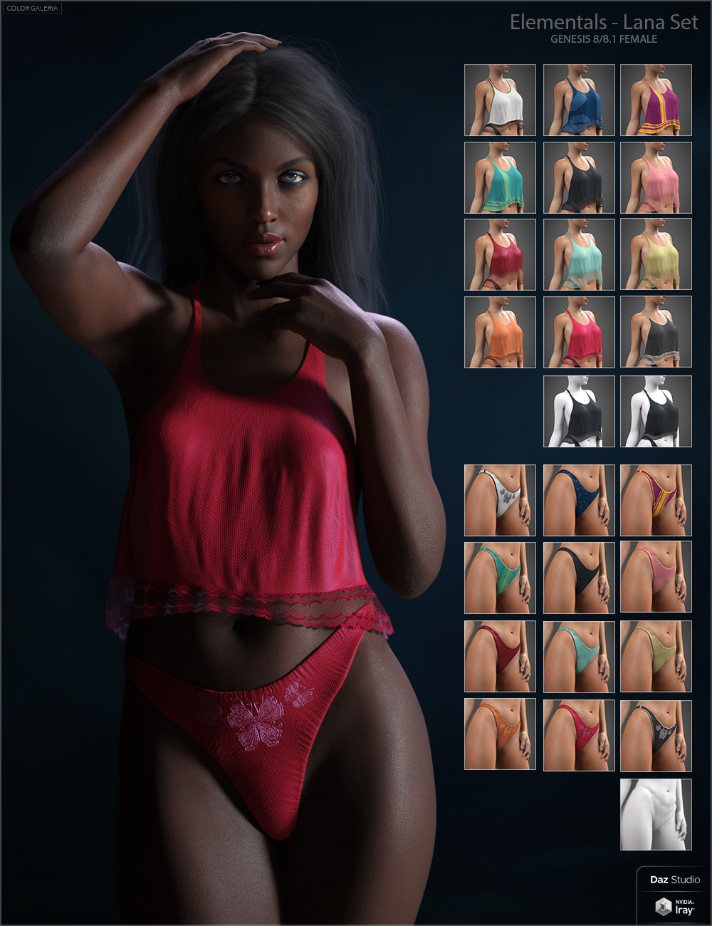 CGI Elementals - Lana Set for Genesis 8 and 8.1 Females | Daz 3D