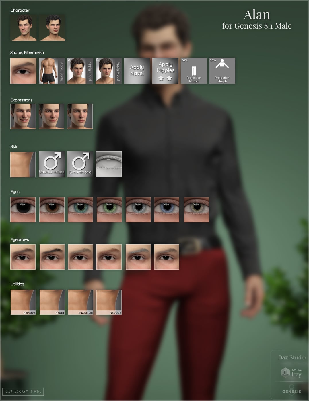 CGI Alan for Genesis 8.1 Male | Daz 3D