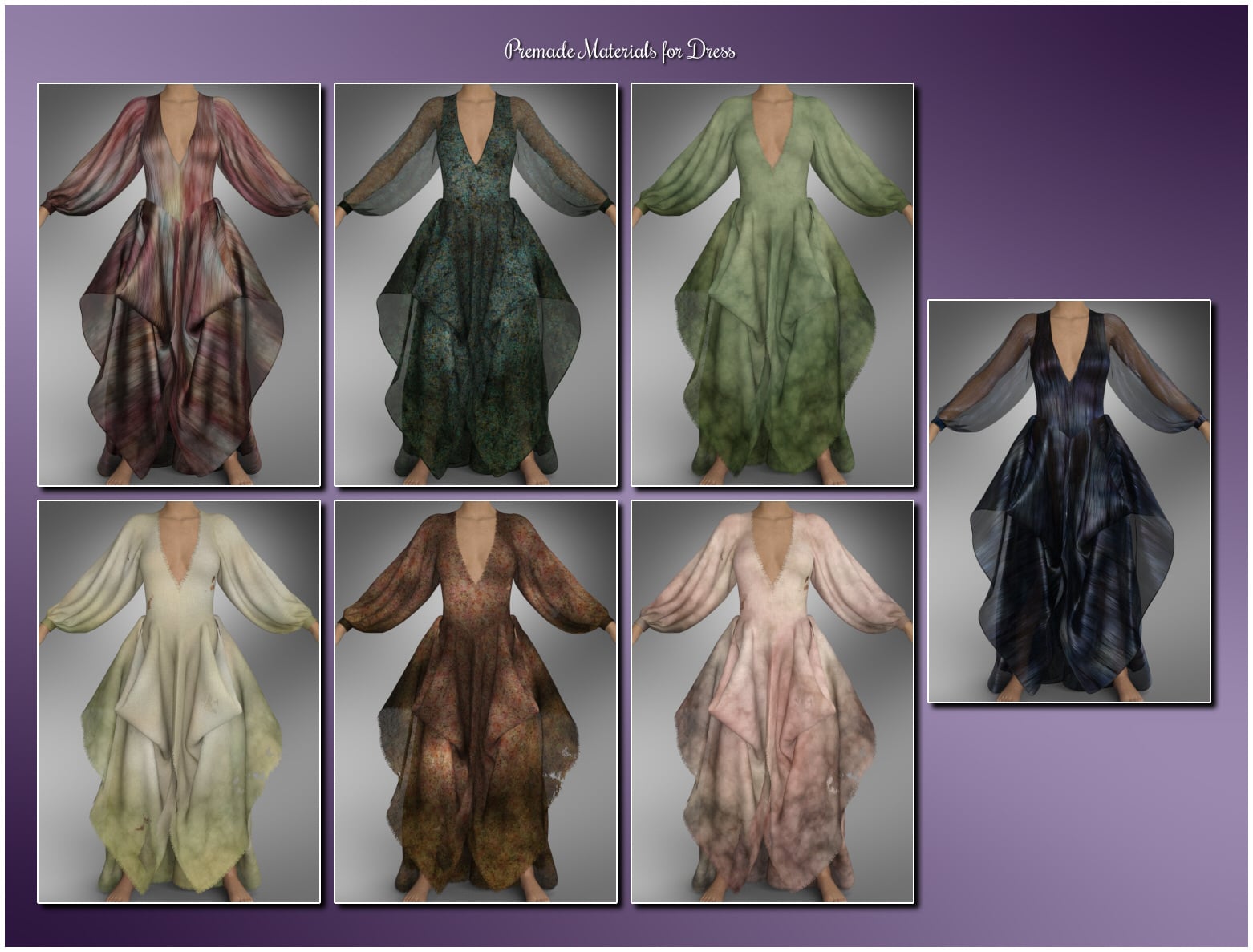 dForce - Cinders Dress for G8F | Daz 3D