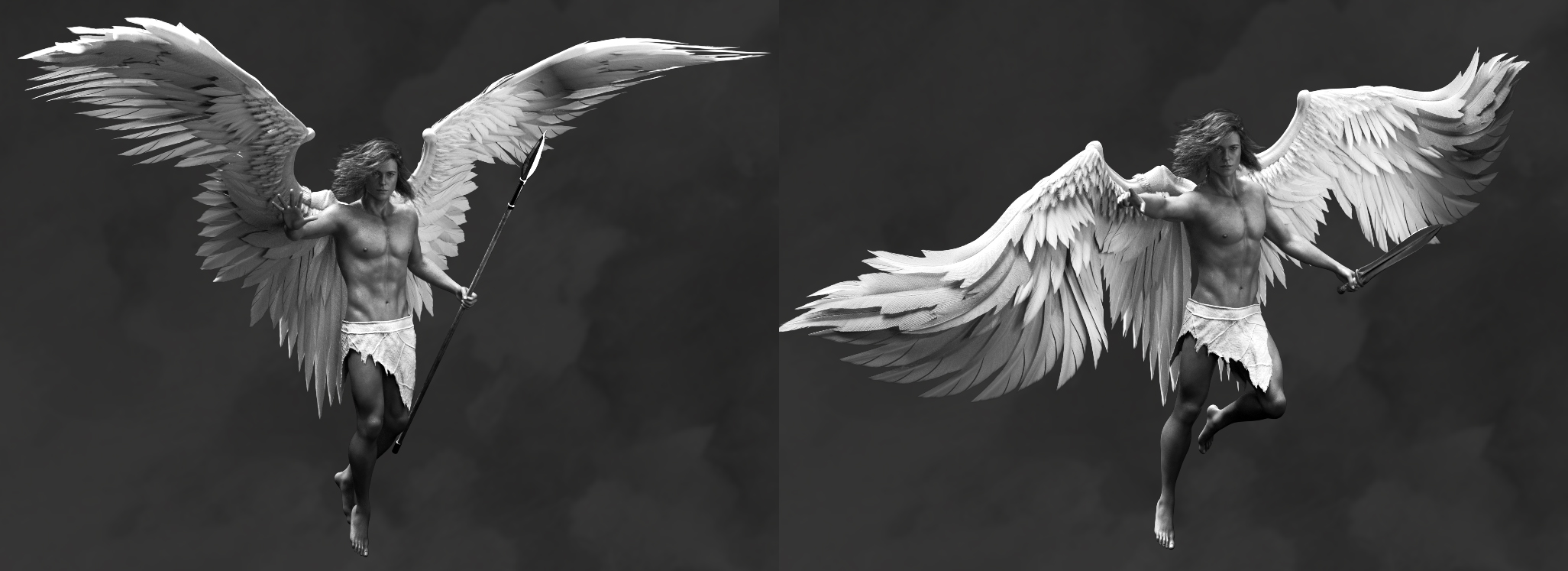 Fight or Flight: Angelic Poses for Genesis 9 | Daz 3D