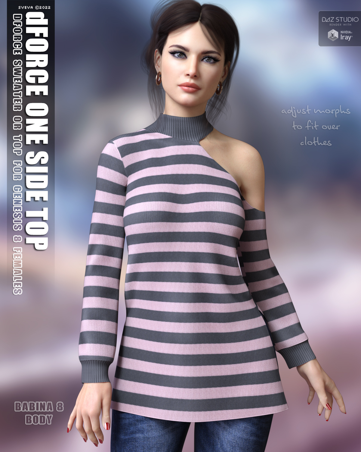 dForce One Side Top G8F | Daz 3D