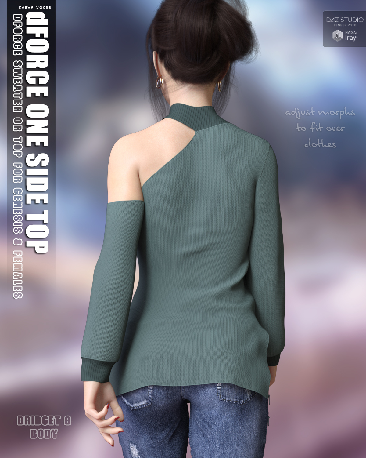 dForce One Side Top G8F | Daz 3D