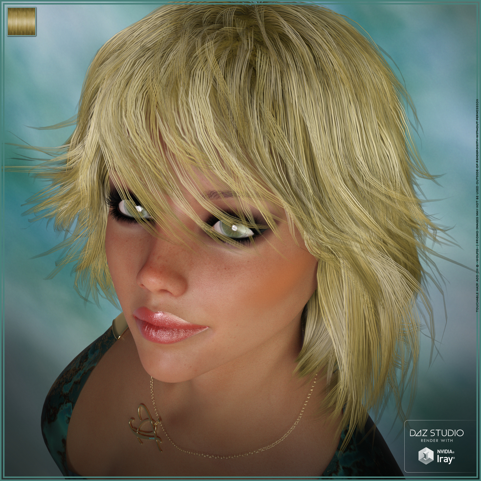 Touchable Textured Bob | Daz 3D