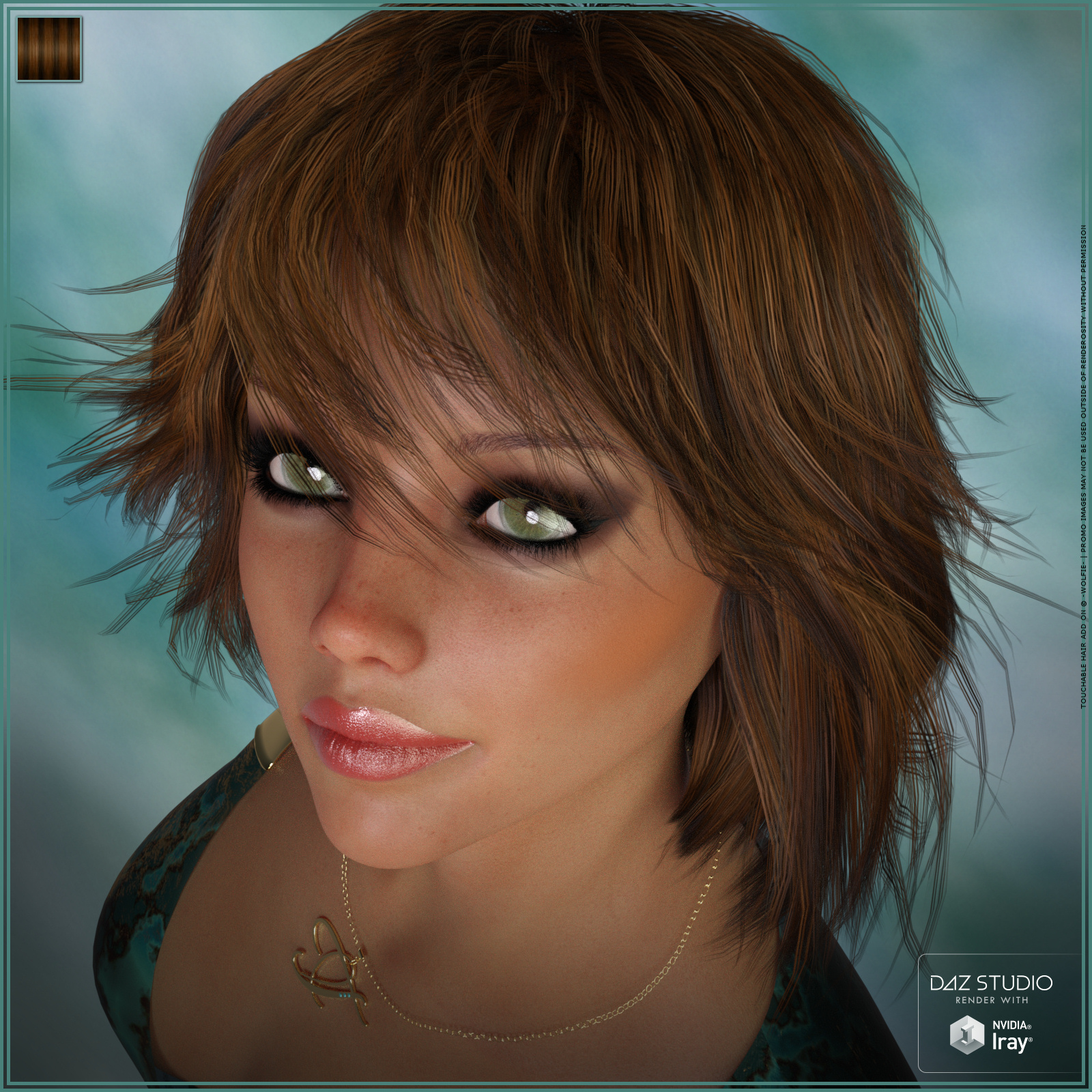 Touchable Textured Bob | Daz 3D